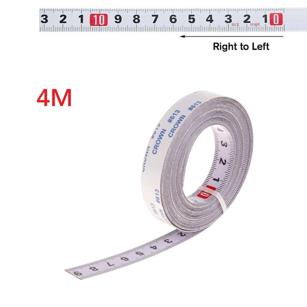 KDJ 1/2/4M Self Adhesive Metric Scale Ruler Miter Track Tape Measure ...