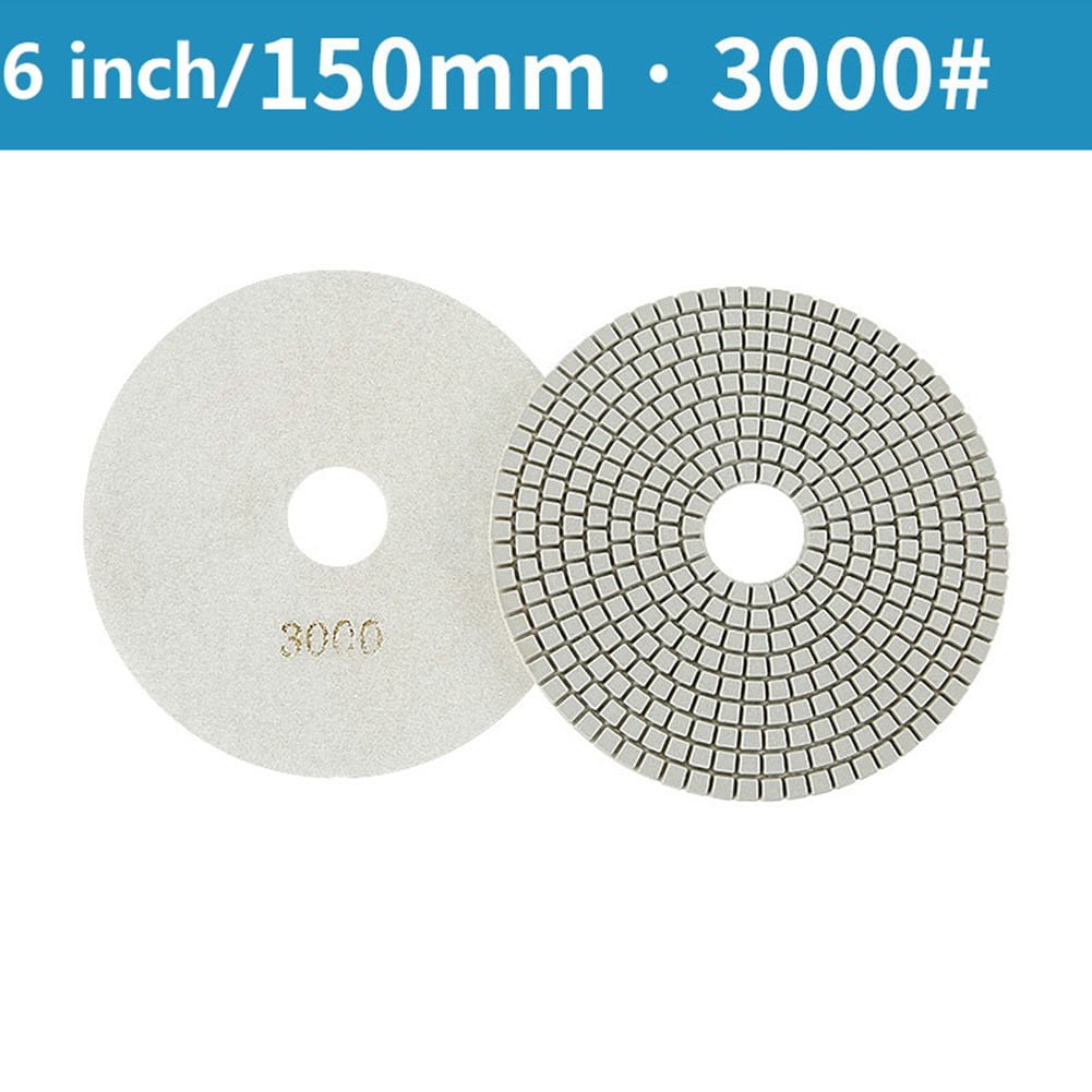 KDJ 1/2pcs 6 Inch 150mm Dry/Wet Diamond Polishing Pads Flexible ...