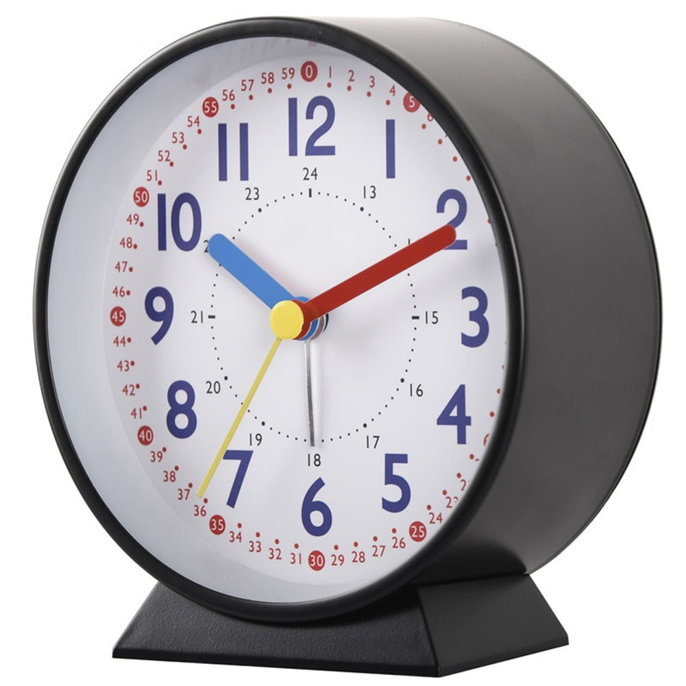 KDJ 10CM Metal Luminous Alarm Clock Silent Desk Clock 24-Hour Round ...