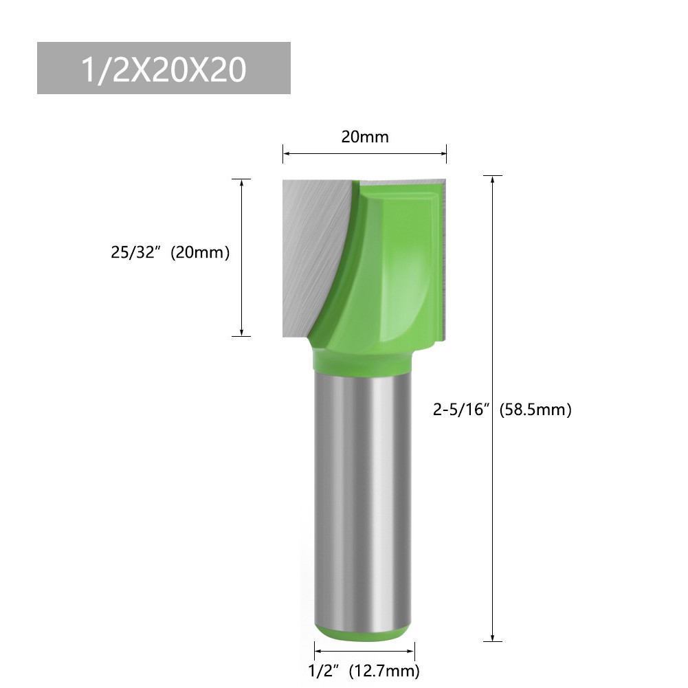 KDJ 1pc 1/2mm Shank Cleaning Bottom Router Bits Carbide Cutters Milling ...