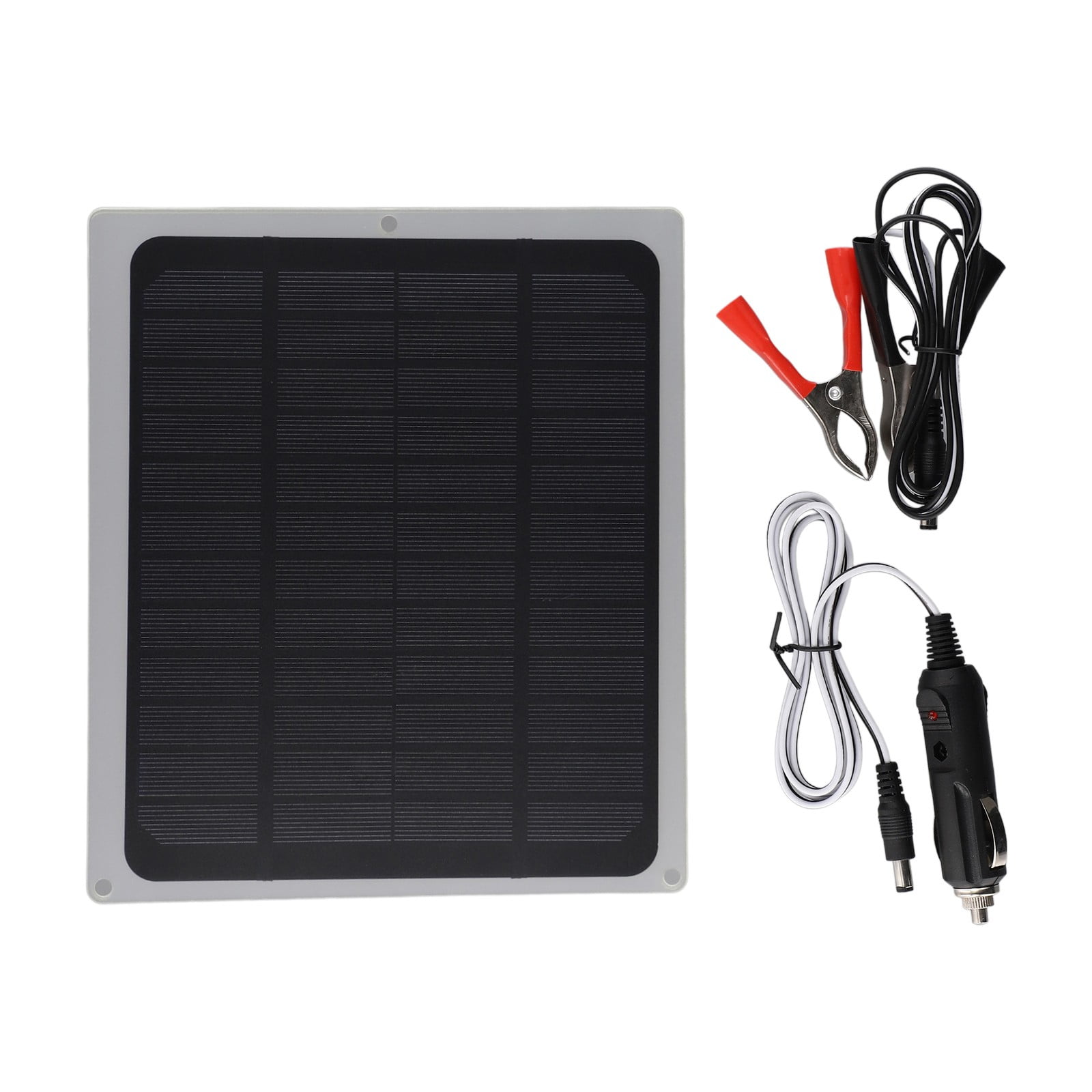 KDJ 20W Solar Panel 12V Trickle Charger Maintainer Kit for Car Boat RV ...