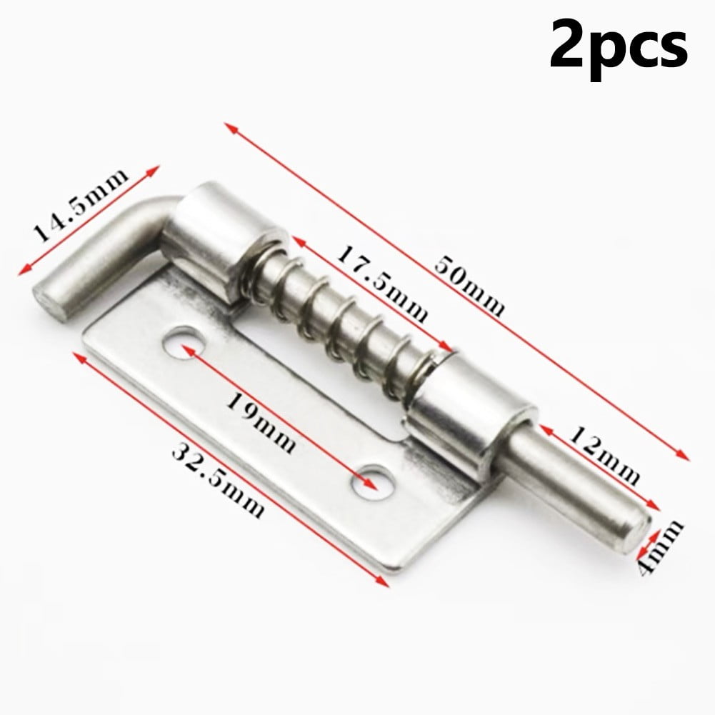 KDJ 2pcs Spring Loaded Latches 304 Stainless Steel Security Bolt Hasp ...