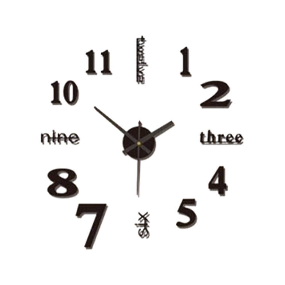 KDJ 3D Dimensional Clock, DIY 3D Wall Clock, Living Room Office ...