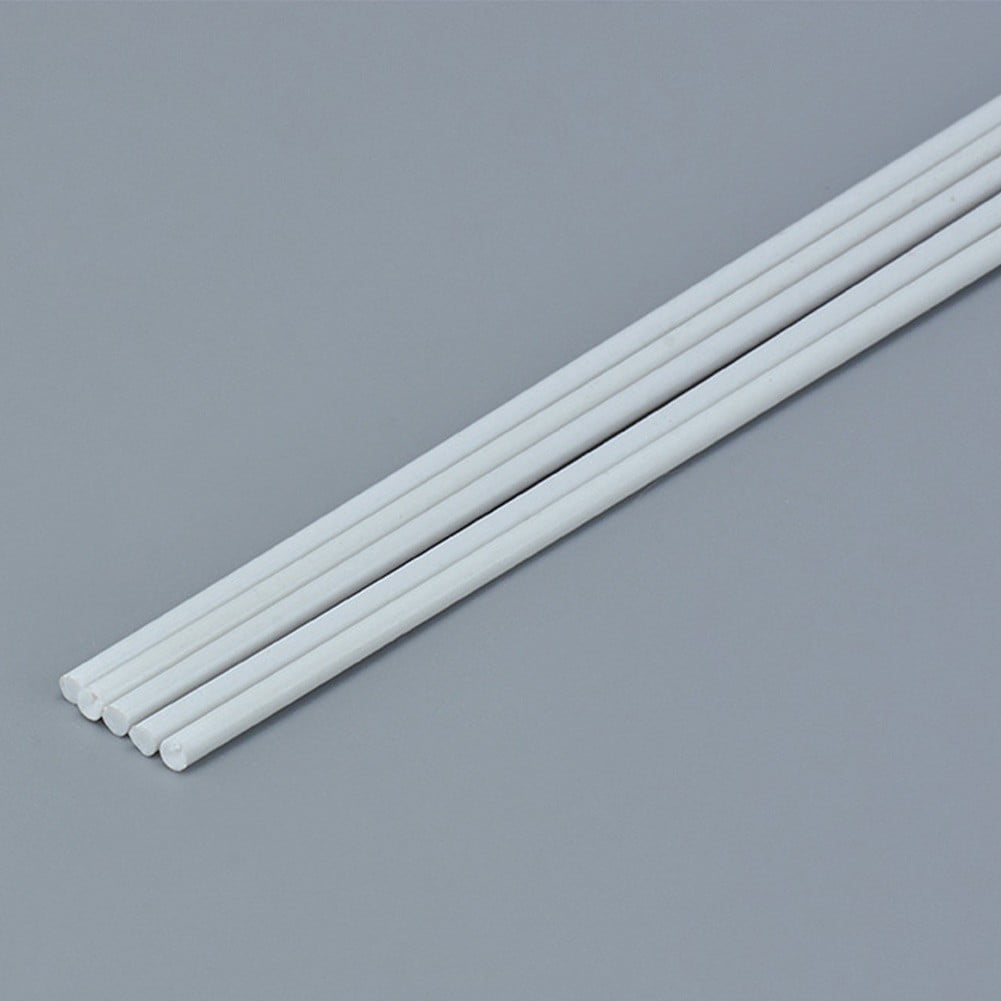 KDJ 5x White ABS Round Tube Plastic Rod ABS Solid Round Bar DIY Model ...