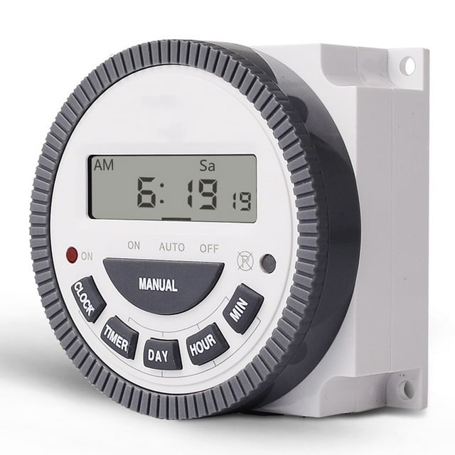 KDJ 7 Days Weekly Programmable Digital Timer Lighting Switch LCD ON/OFF Time-Relay - Walmart.com