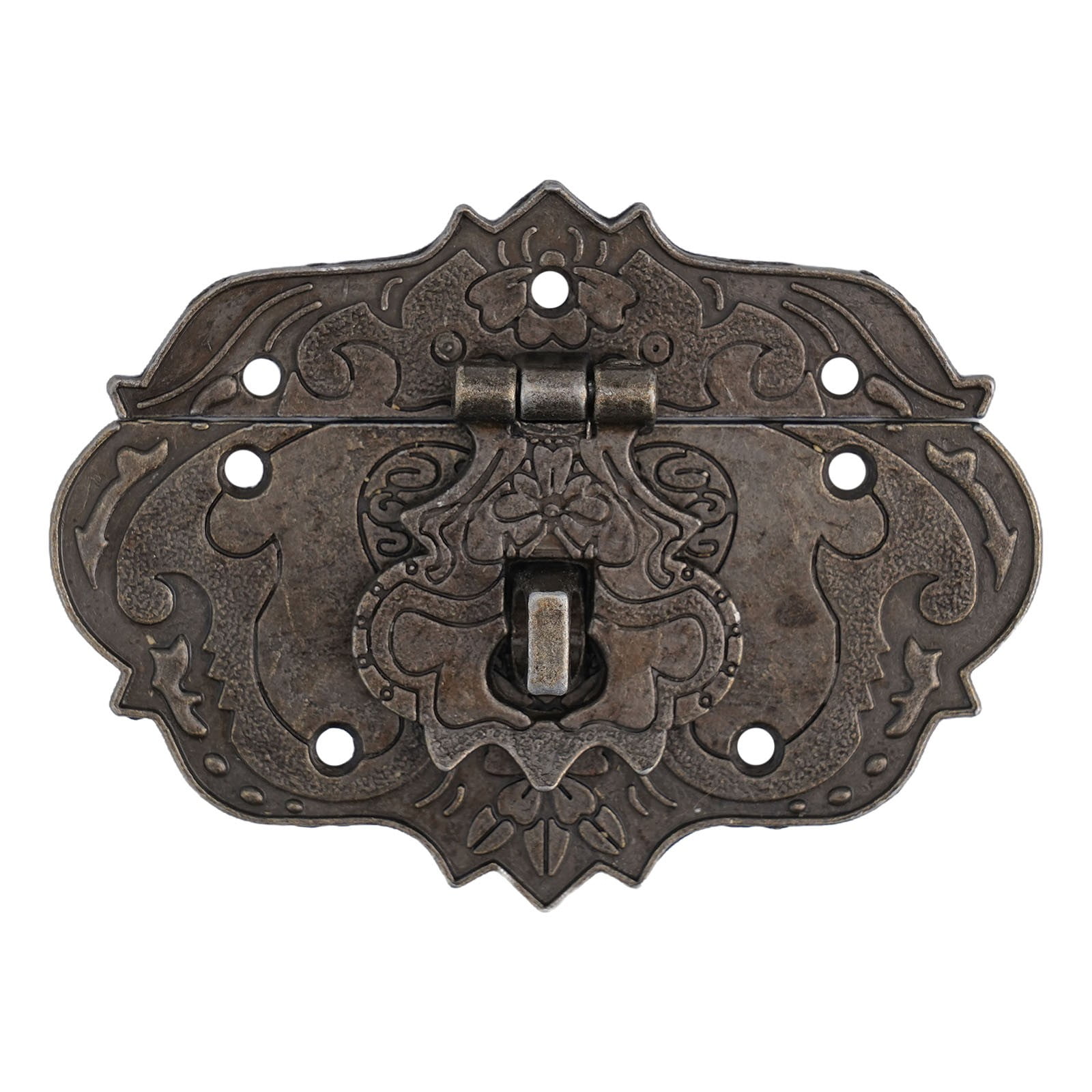 KDJ Alloy Bronze Retro Carved Cabinet Hinge Wooden Box Hasp Cabinet ...