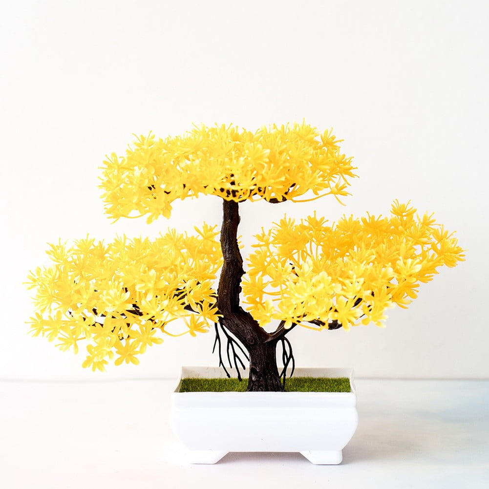 KDJ Artificial Plants Plastic Bonsai Simulation Tree Fake Flower Office ...