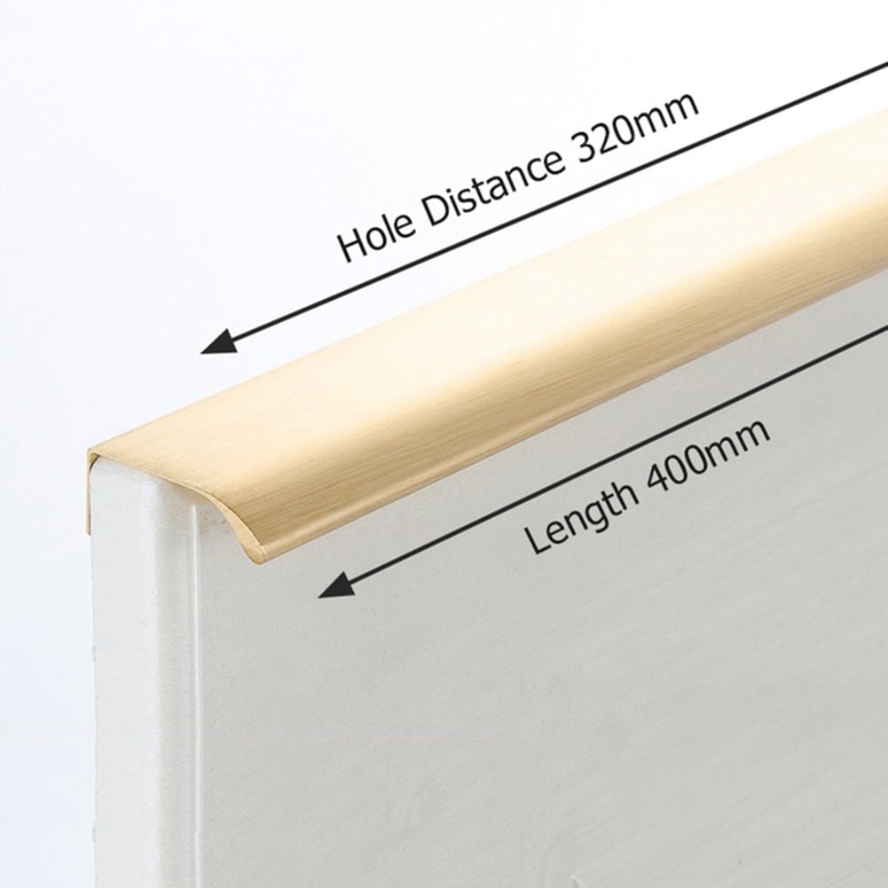 KDJ Cabinet Door Concealed Handle Golden Kitchen Cabinet Door Handles Cupboard Drawer Concealed ...