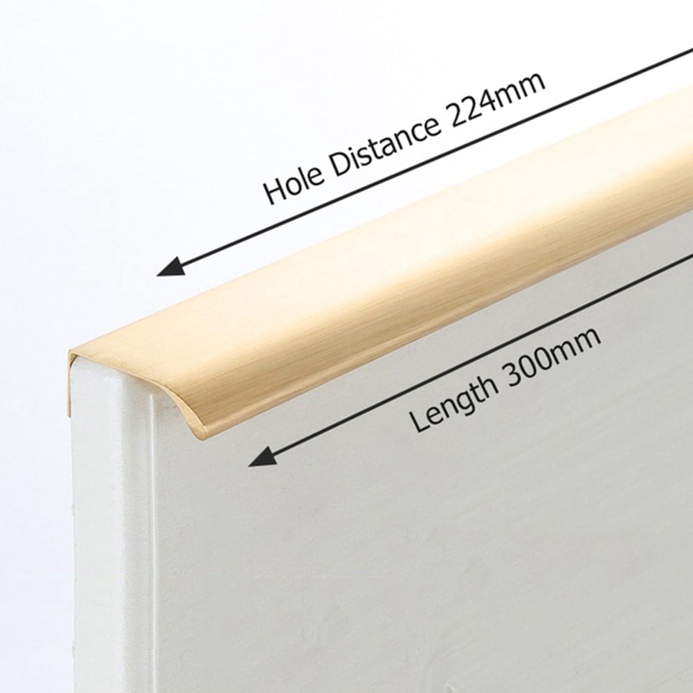 KDJ Cabinet Door Concealed Handle Golden Kitchen Cabinet Door Handles ...