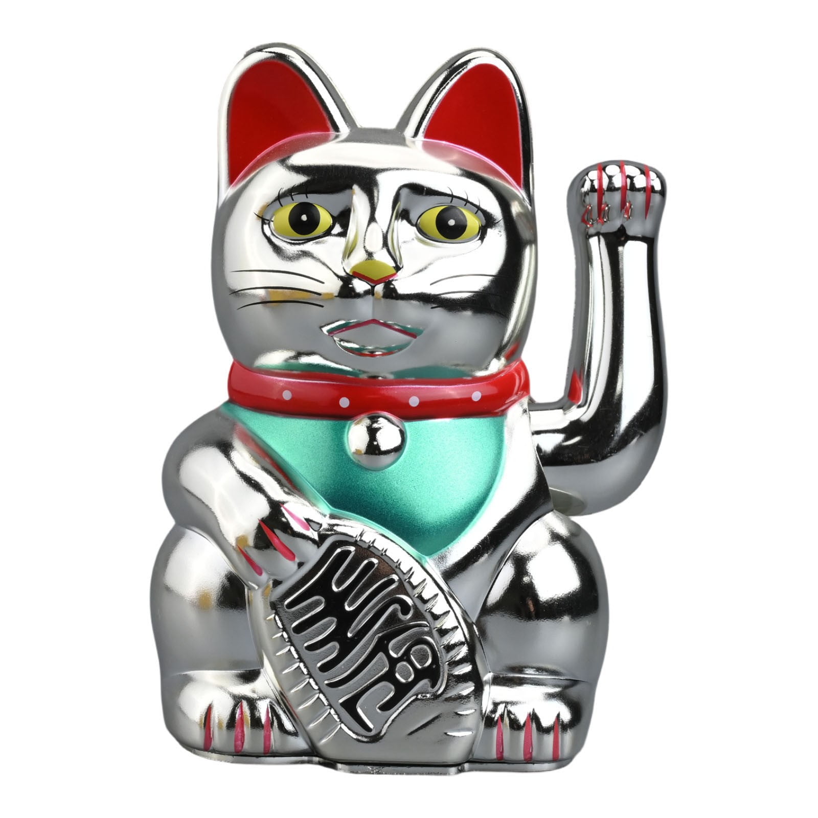 KDJ Chinese Lucky Waving Cat Beckoning Maneki Neko Gold Wealth Fortune ...