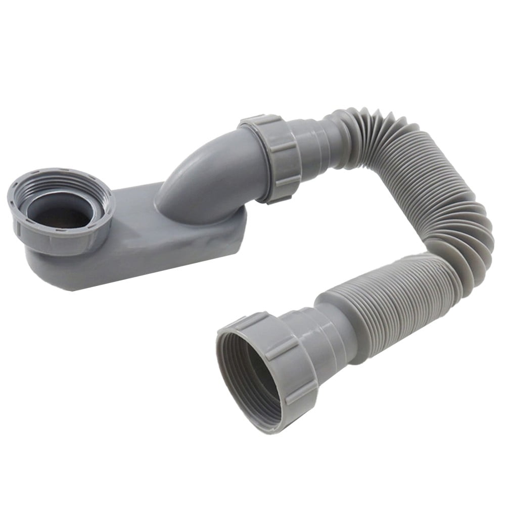 KDJ Flexible P Trap For Bath Tub Drain Pipe Low Profile Easy Setup ...
