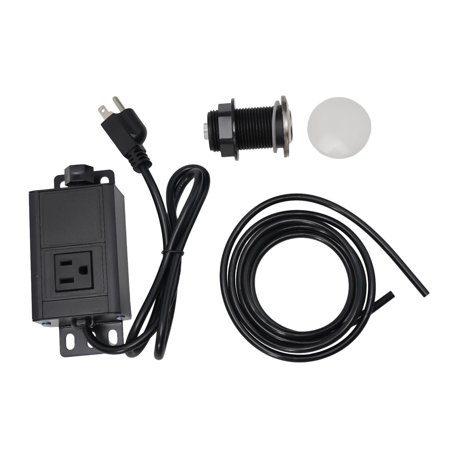KDJ Garbage Disposal Air Switch Kit Single Outlet On/Off Button Brushed ...