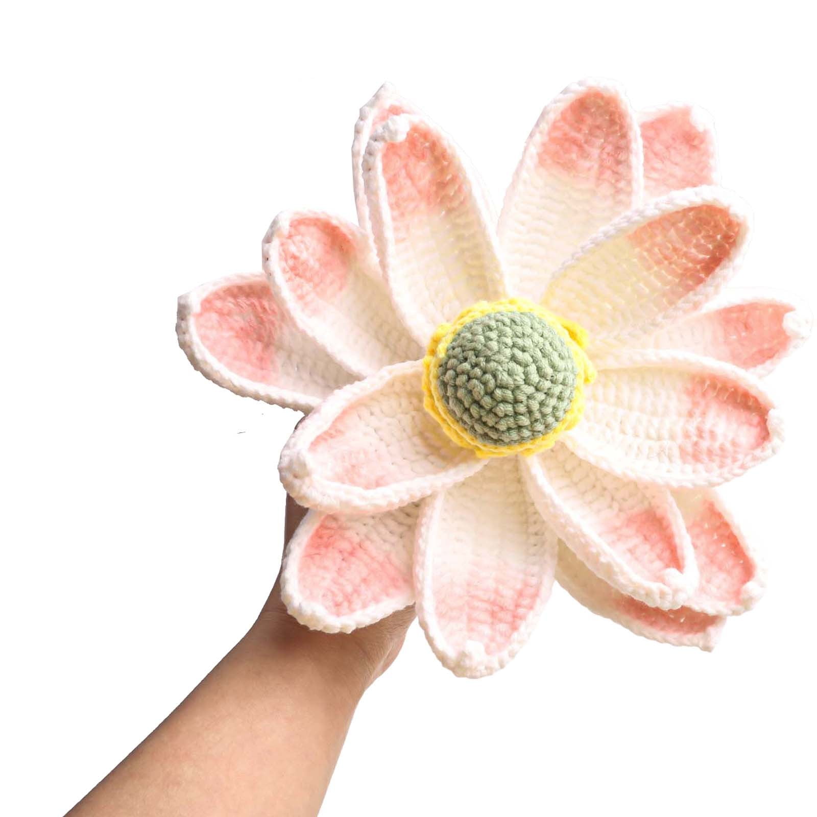 KDJ Hand-Woven Shaped Artificial Flower Lotus Lotus Leaf Wool Crochet ...