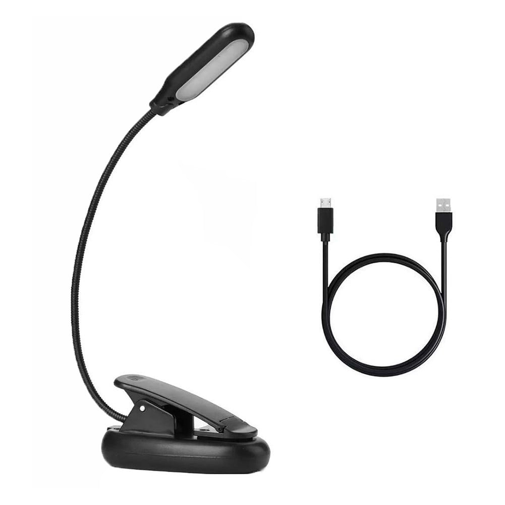 KDJ LED Book Reading Book Light Clip On Bed in 3-level Brightness Lamp ...