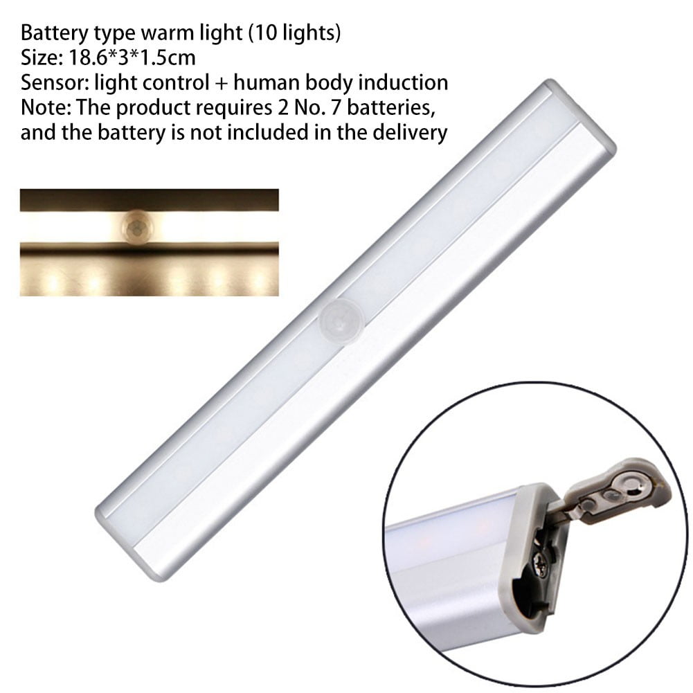 KDJ LED Motion Sensor Light Strip Rechargeable Night Stair Closet ...