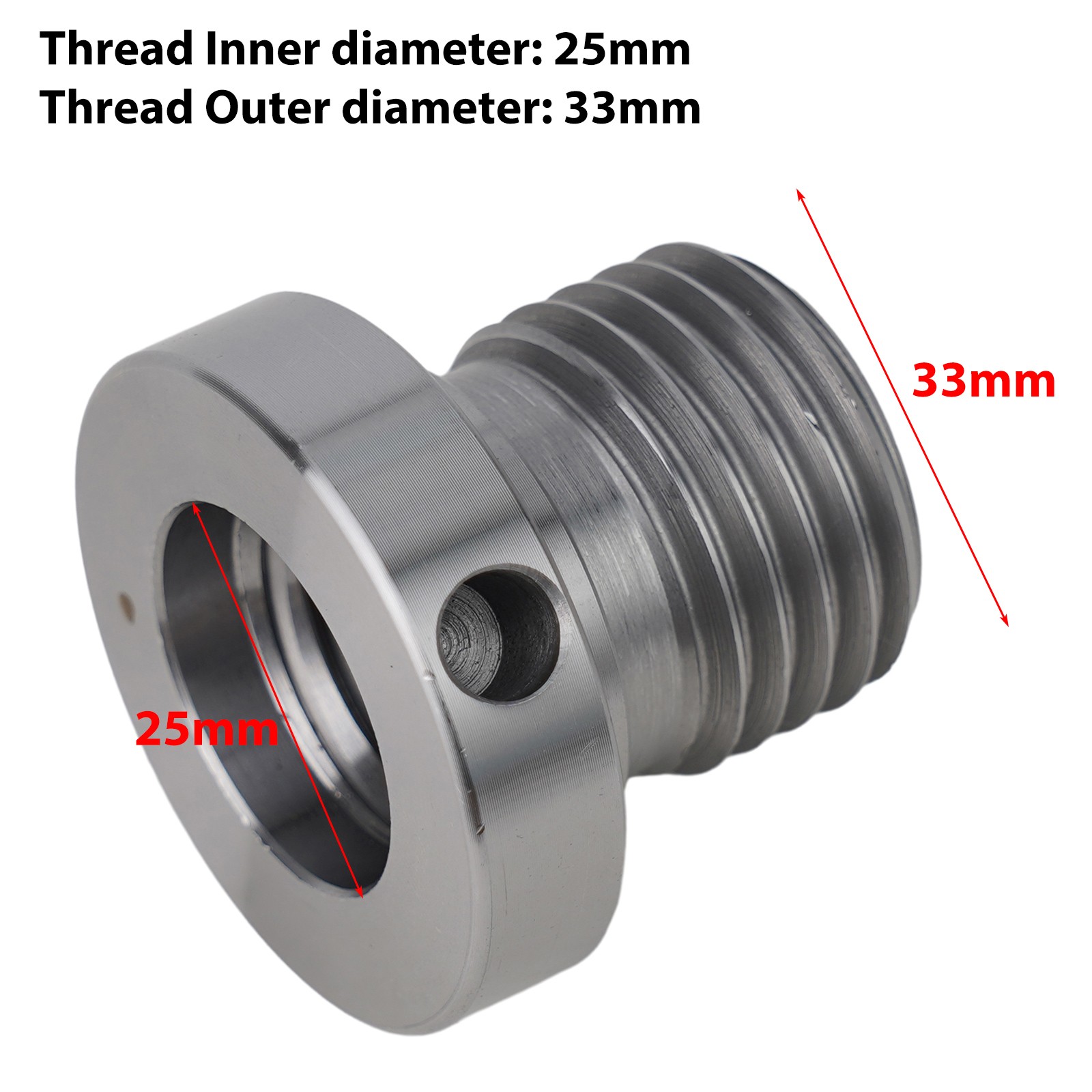KDJ Lathe Headstock Spindle Adapter Thread 1\\\\\\\\\\\\\\\" X 8TPI M25 ...