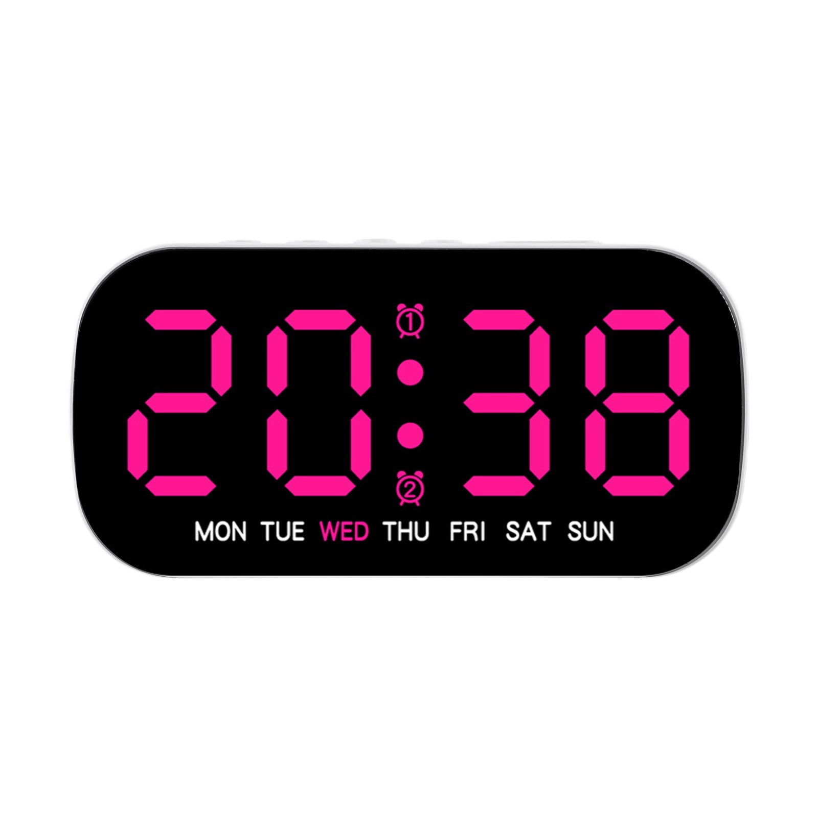 KDJ Multi-functio Digital Alarm Clocks with Temperature Date Display ...