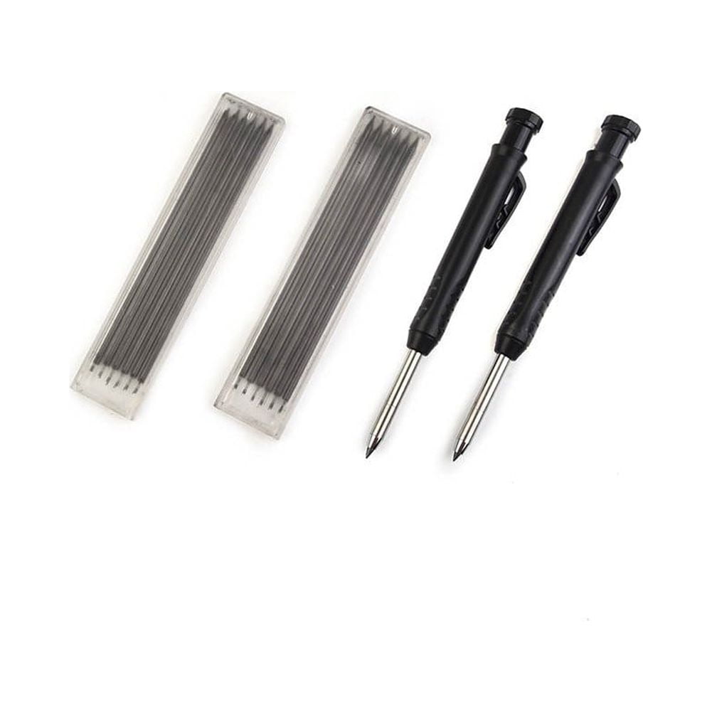 KDJ New Carpenter Pencils With Black Refill Leads Built-in Sharpener ...