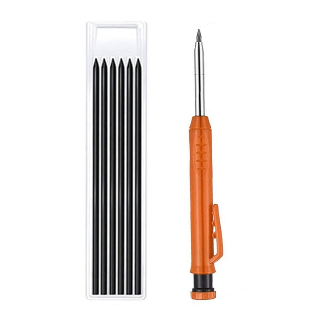KDJ Solid Carpenter Pencil With Built-in Sharpener Set Deep Hole ...