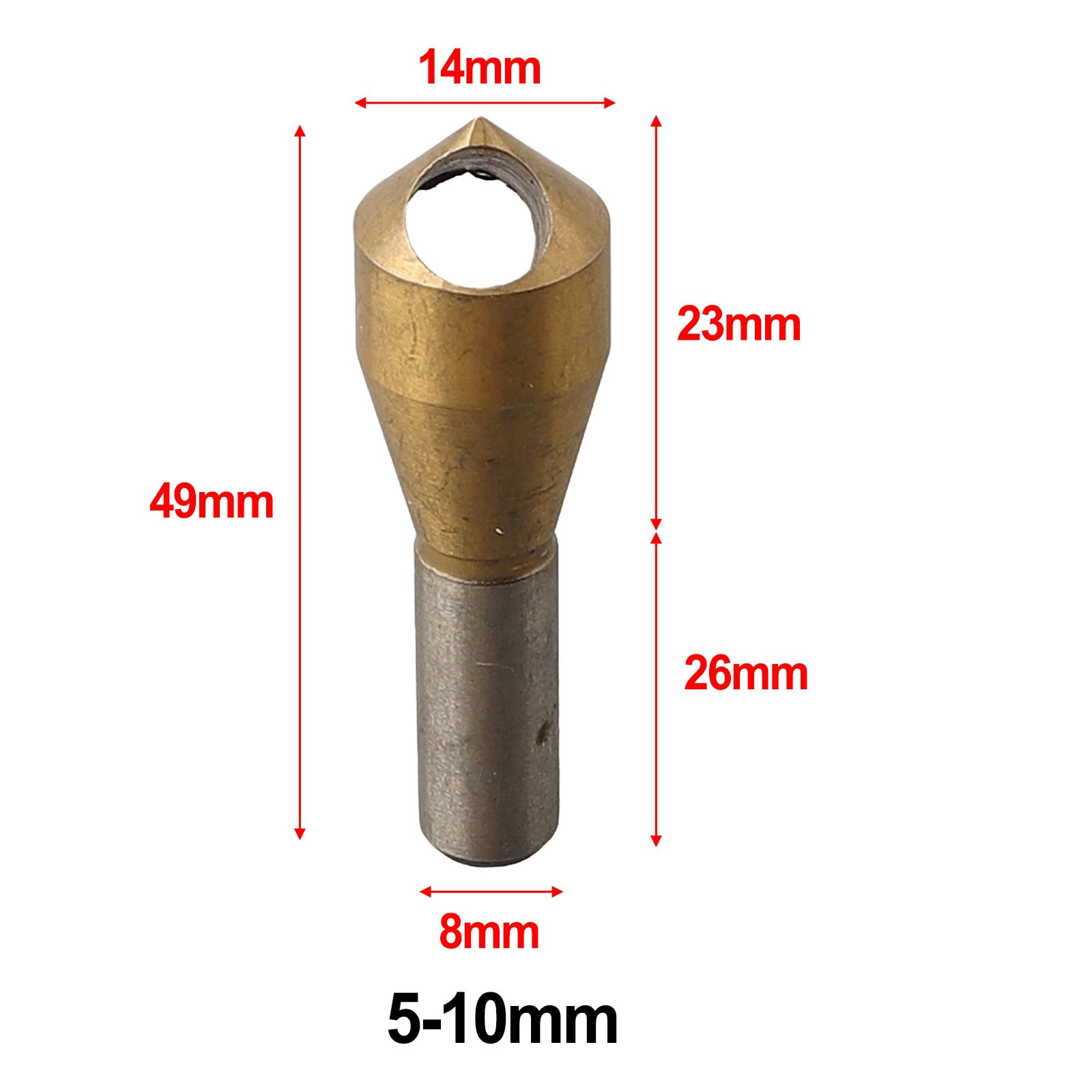 KDJ Titanium-Plated Coated Countersink Drill Bit Deburring Drills Taper ...