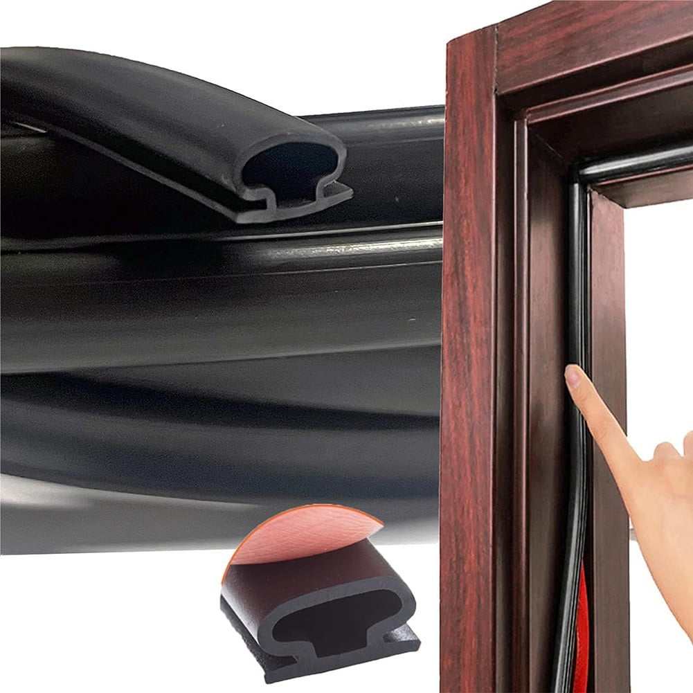 KDJ Weather Stripping Door Seal 19.7 Feet Silicone Rubber Strip for ...