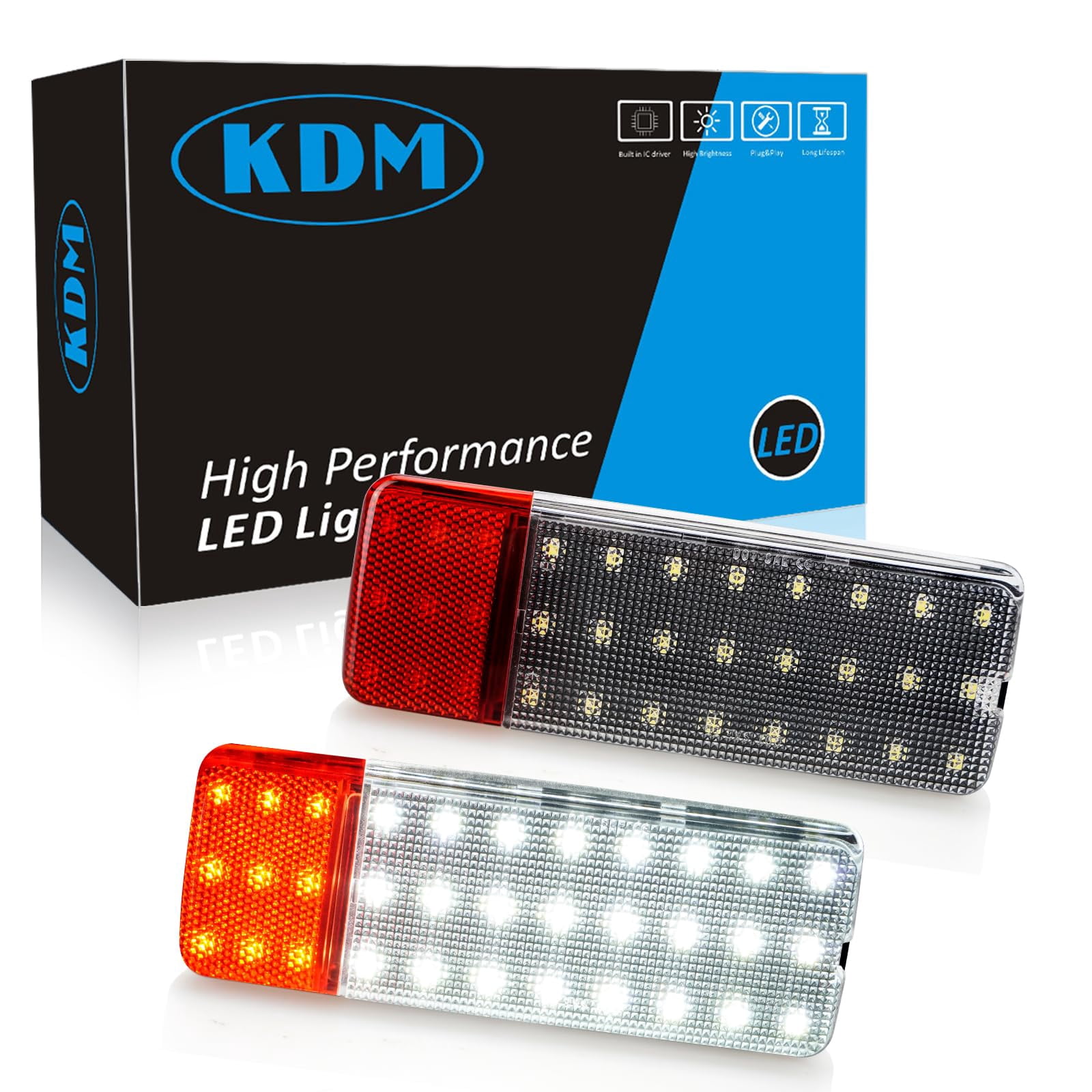 KDM LED Door Warning Footwell Lamp,2Pack C51 Interior Door Panel ...