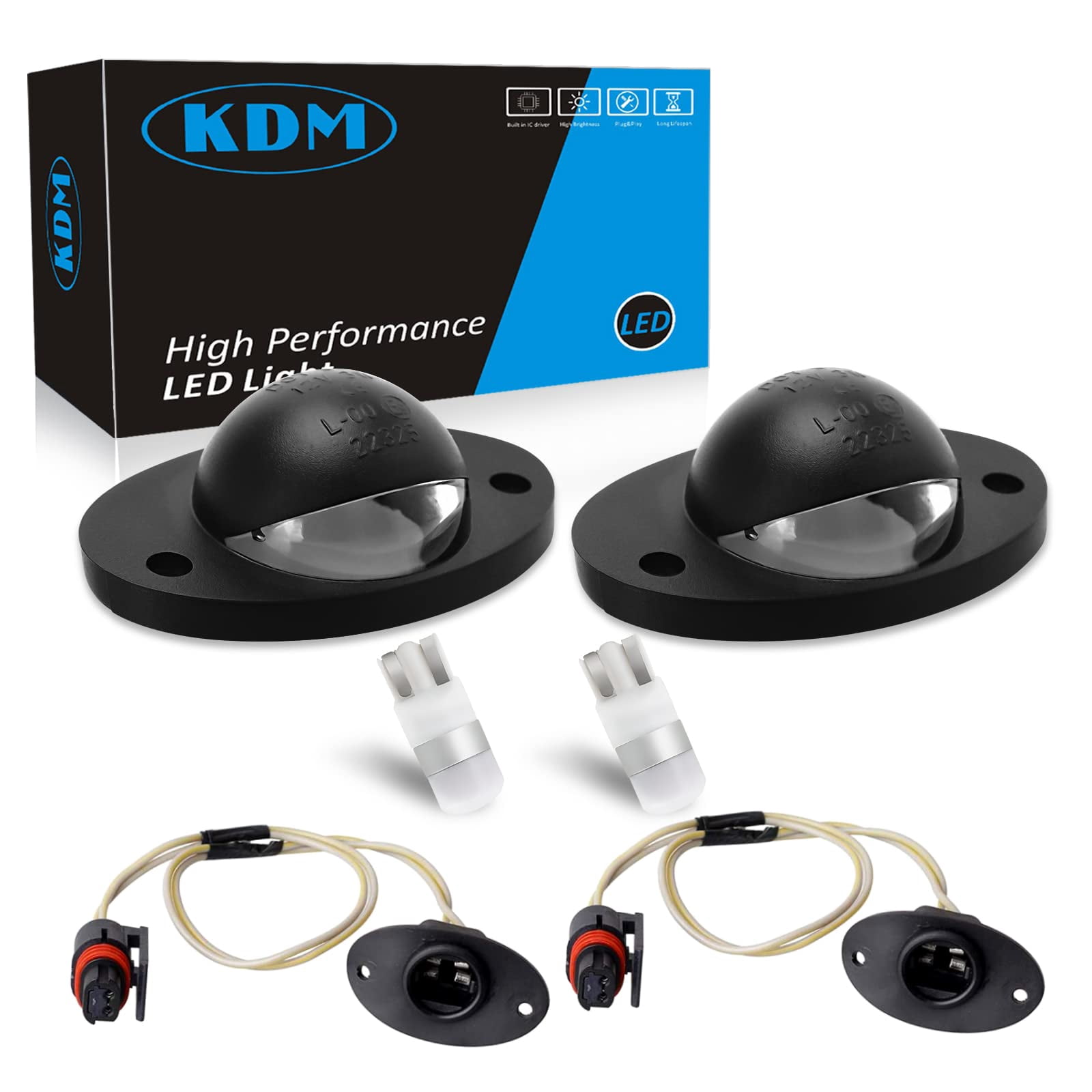 KDM LED License Plate DC20 Light Connector Socket Pigtail Wiring ...