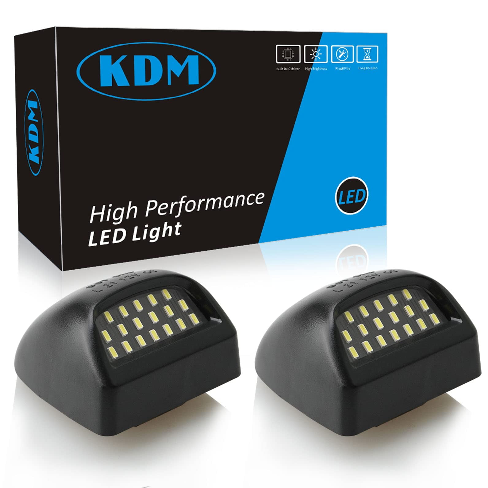 KDM LED License Plate DHF10 Lights fit for 1999-2013 Chevy Silverado ...