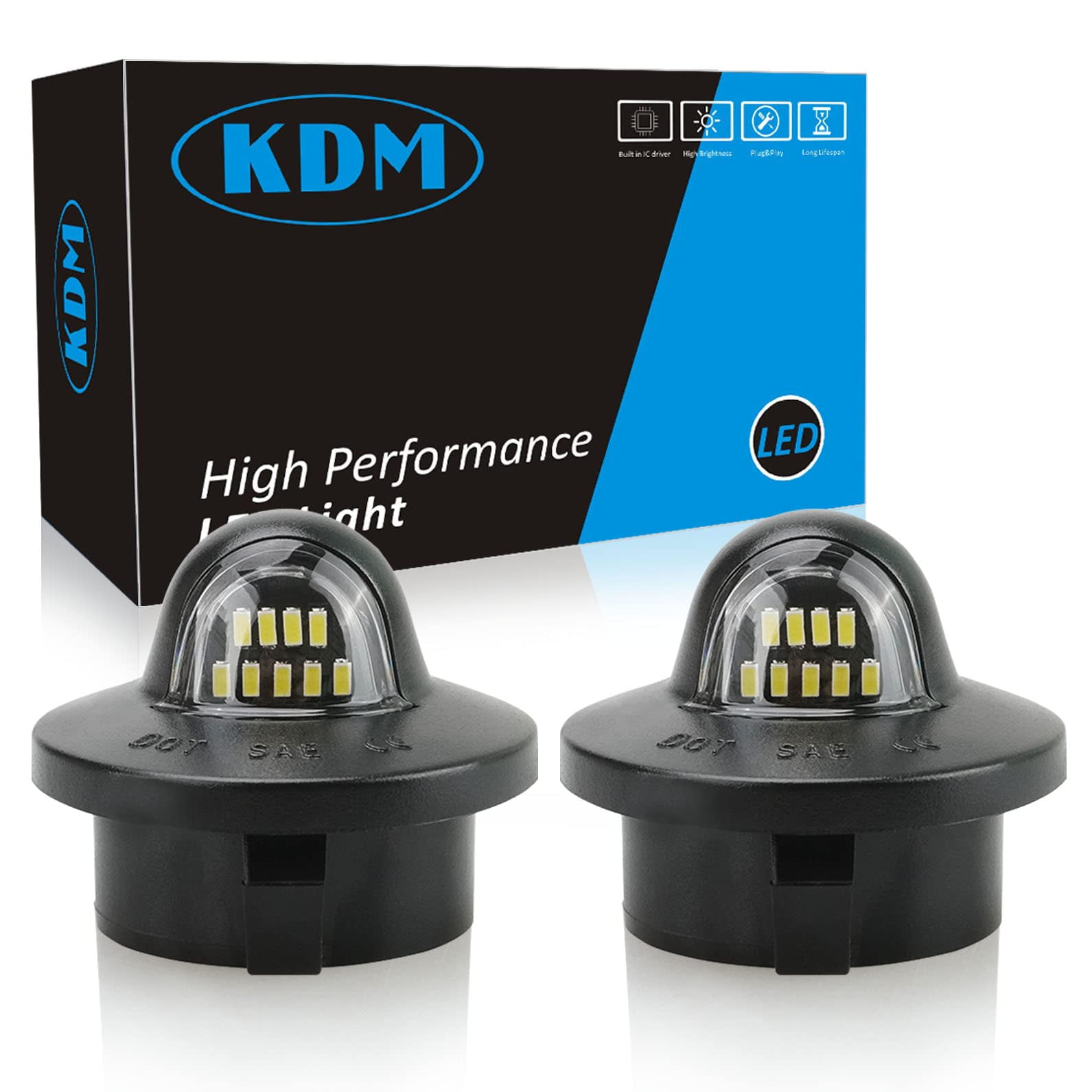 KDM LED License Plate IFF17 Lights Fit for Ford F-150 F250 F350 F450 ...
