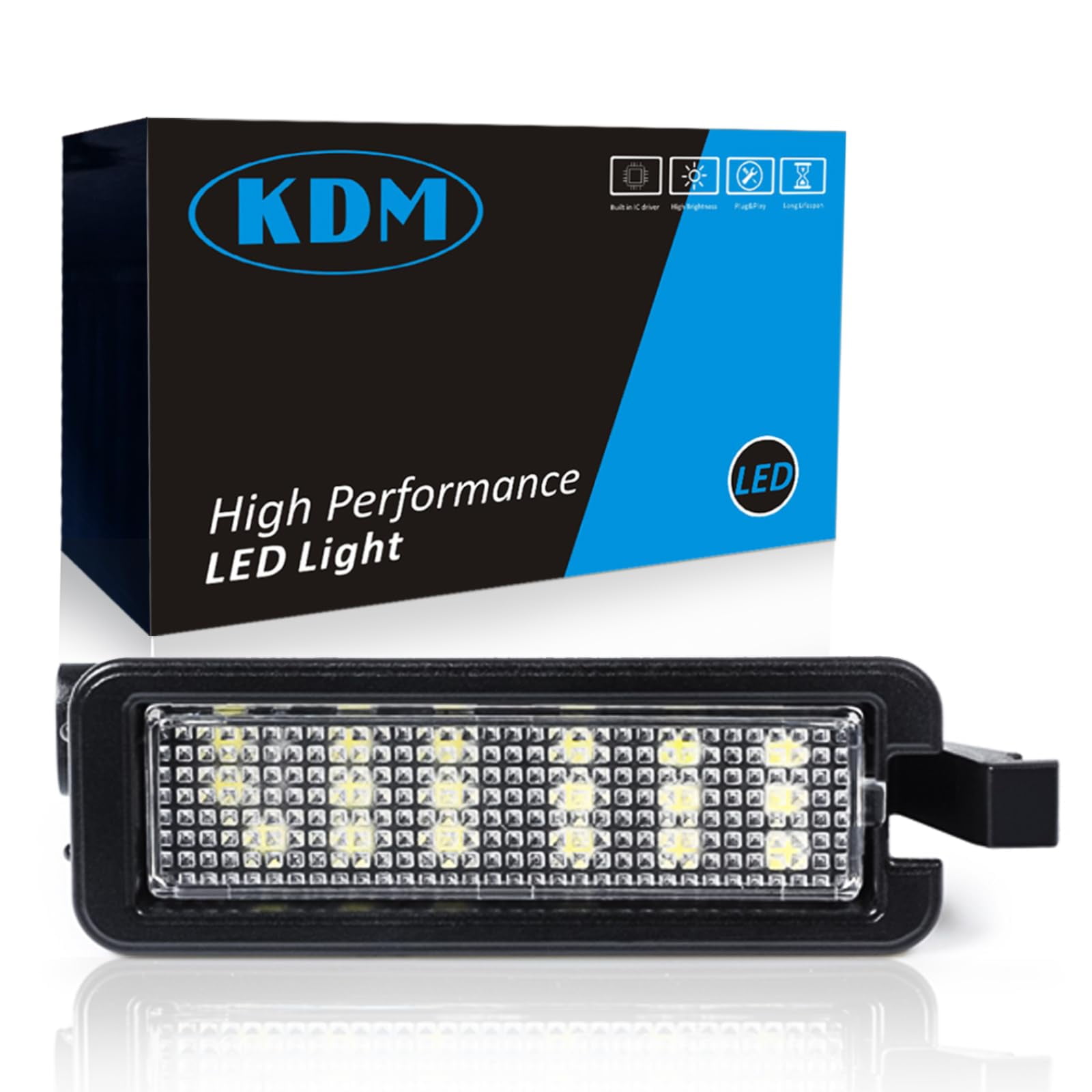 KDM LED Replacement 6000K Bright White,1Pack C51 License Number Plate ...