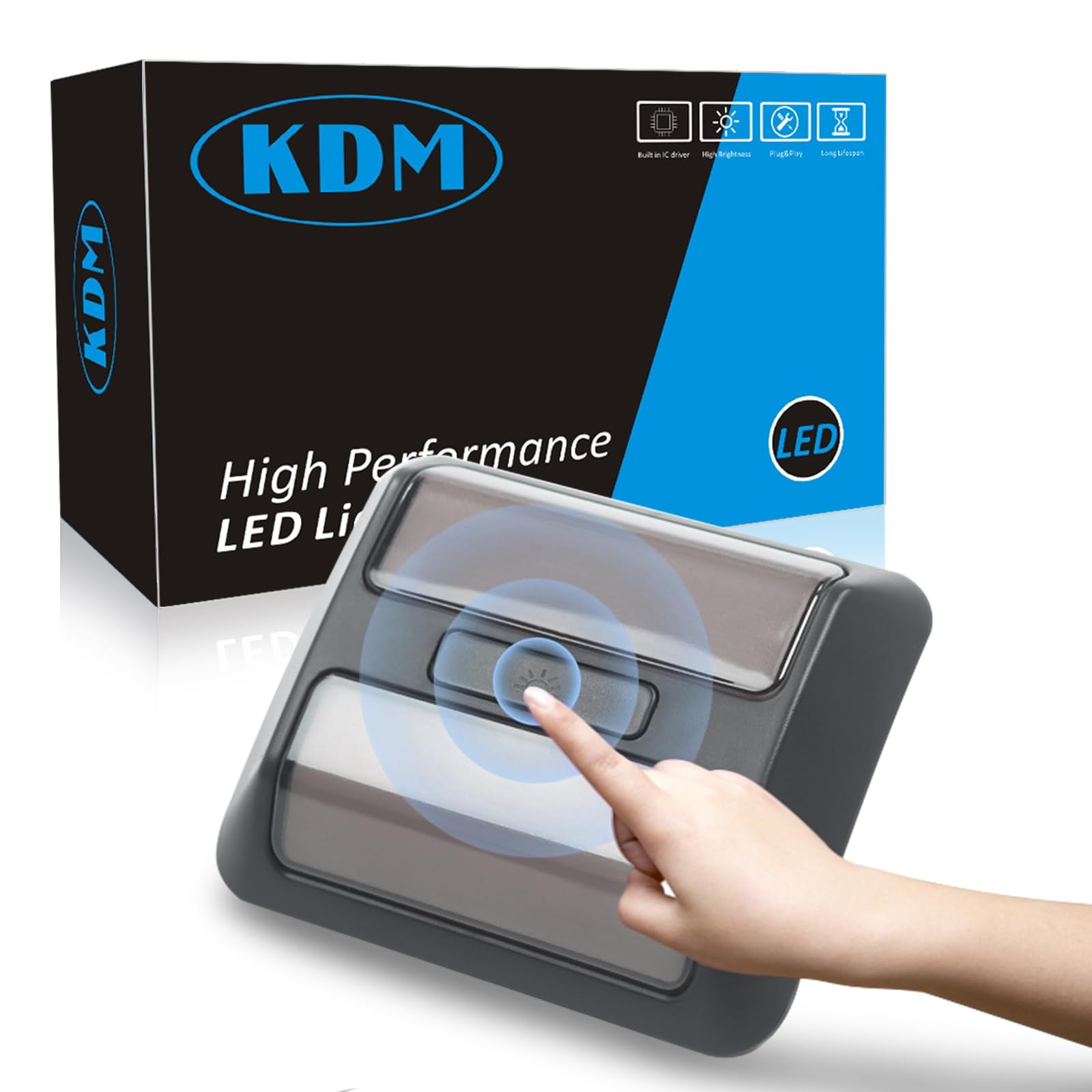 KDM LED Touch Switch AIF4 Interior Ceiling Dome Light Fit for Ford ...