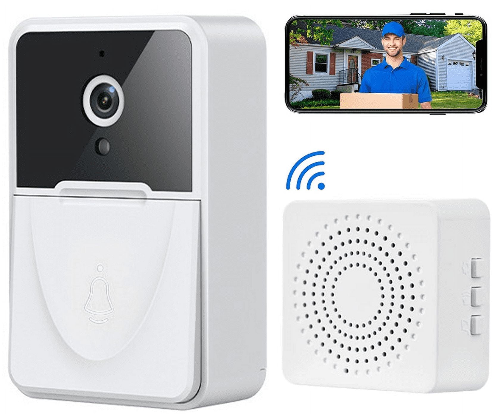 KDMLR Wireless Doorbell Camera, WiFi Video, 2 Way Audio, AI Detection ...