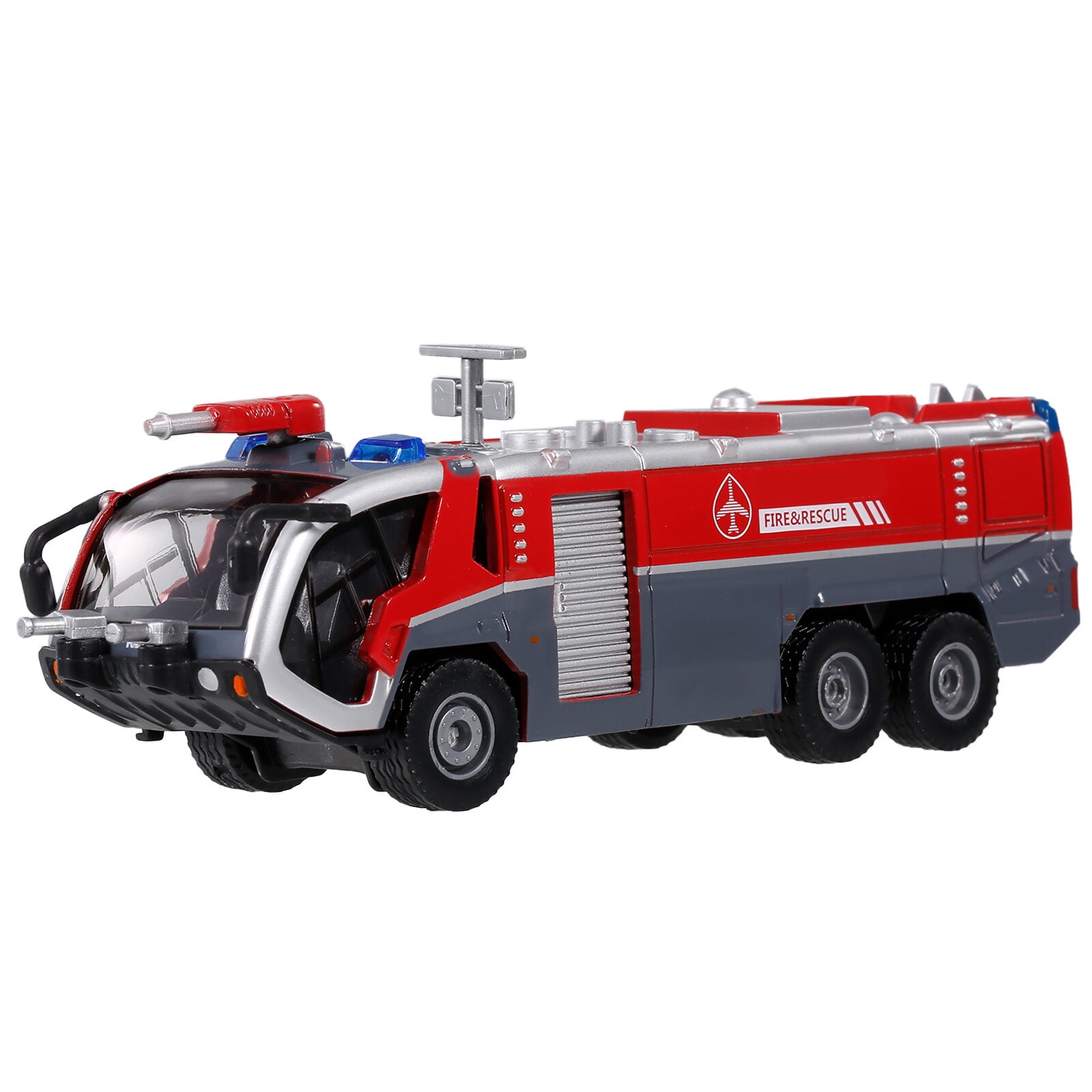 KDW 1/50 Metal Fire Truck Toy Model Emergency Rescue Vehicle Pull Back ...