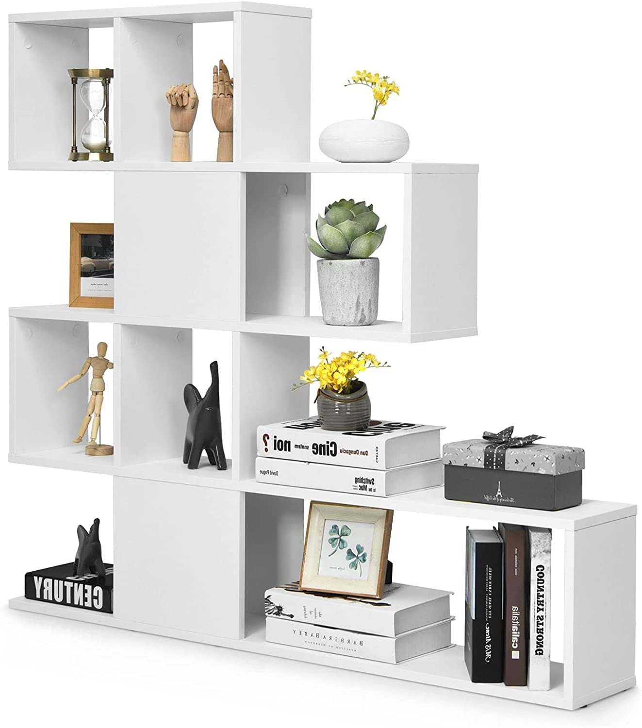 KDYK 16 Shelves Bookshelf, Open Shelf Bookcase, 5-Tier Display Shelf ...