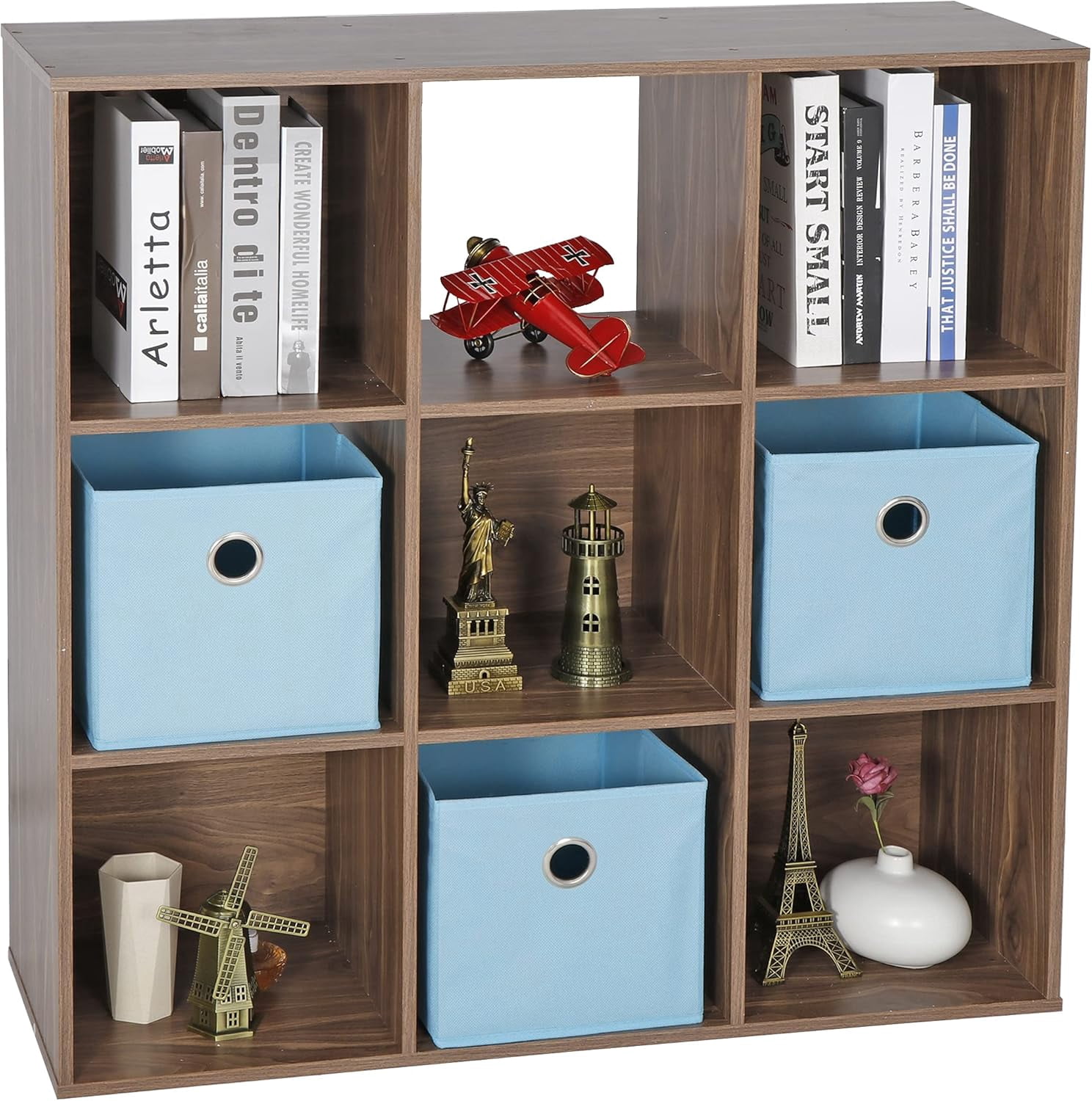 KDYK 9-Cube Storage Organizer,Wooden Bookshelf Cube Storage ...