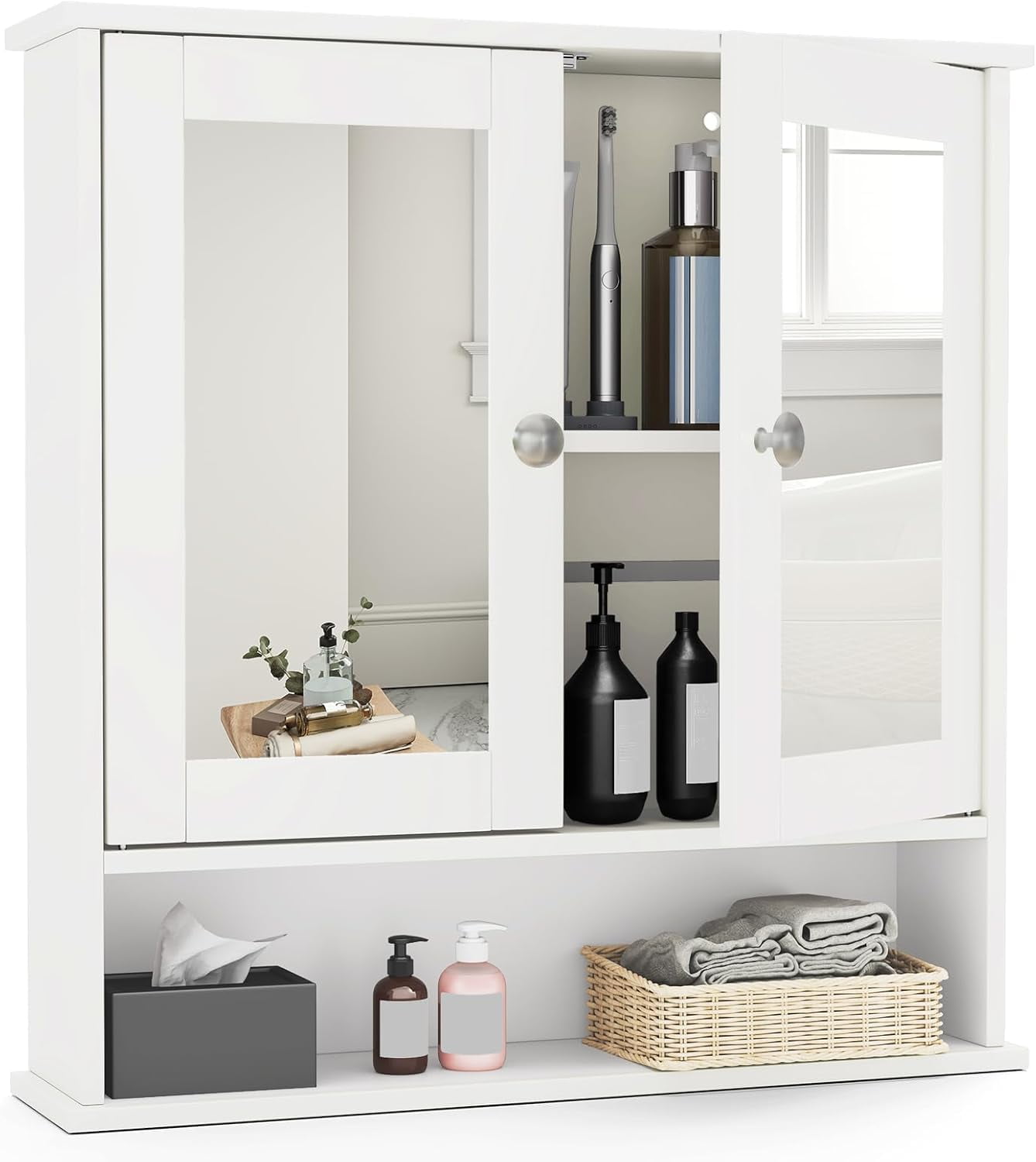 KDYK Bathroom Wall Cabinet Storage, Medicine Cabinets with Mirror 2 ...