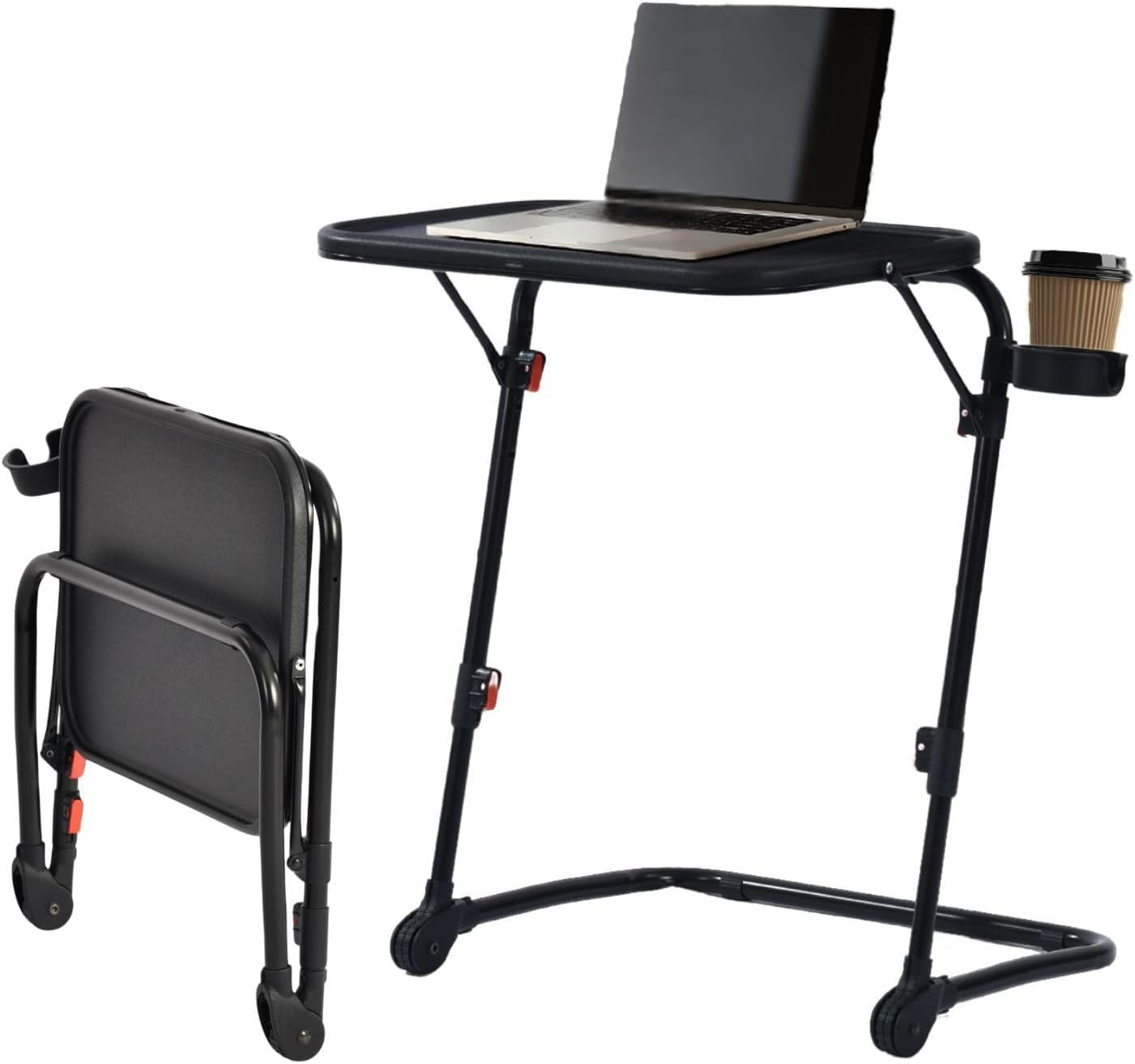 KDYK TV Tray Table, 2-Pack TV Dinner Tray on Bed & Sofa, Adjustable ...