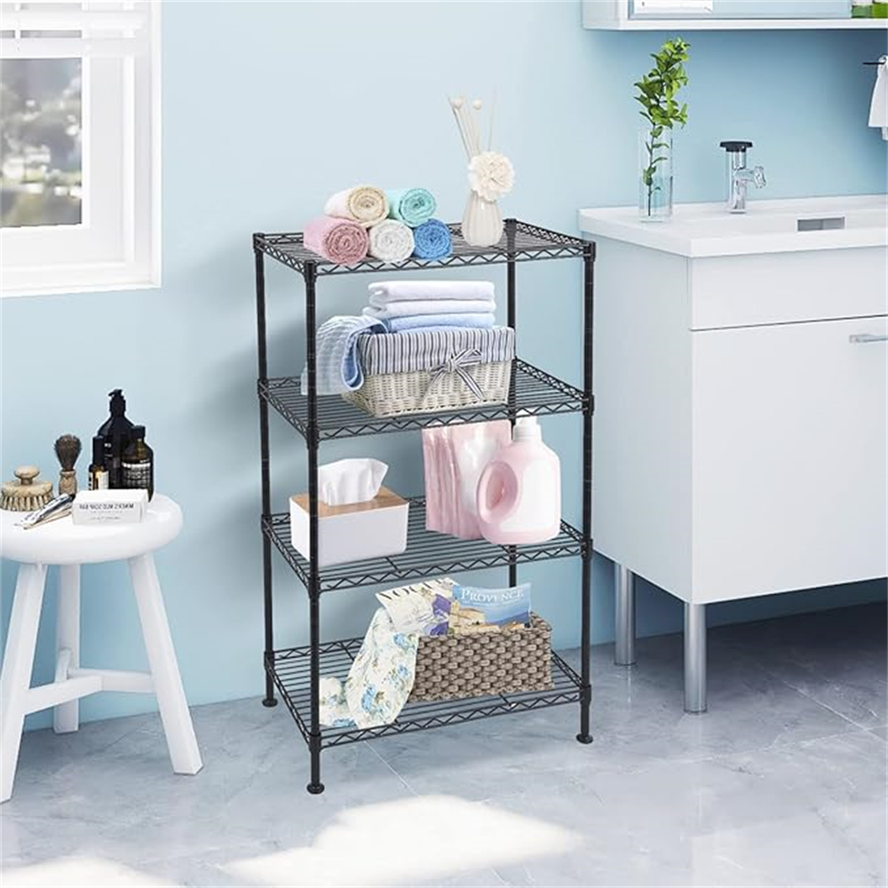 KEAIDO 4 Tier Adjustable Wire Shelf, 340Lbs Capacity Metal Storage ...