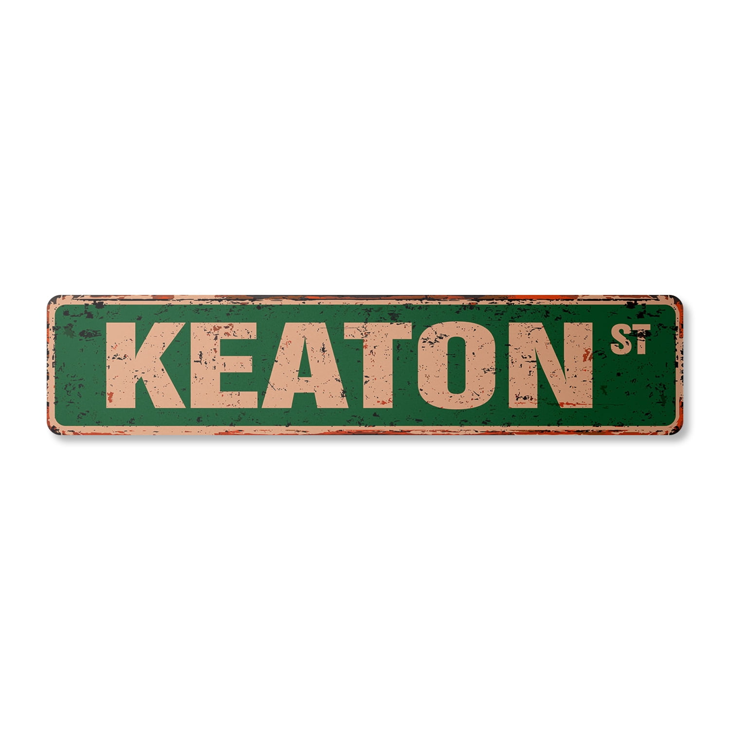 KEATON Vintage Plastic Street Sign Childrens Name Room Sign | Indoor ...