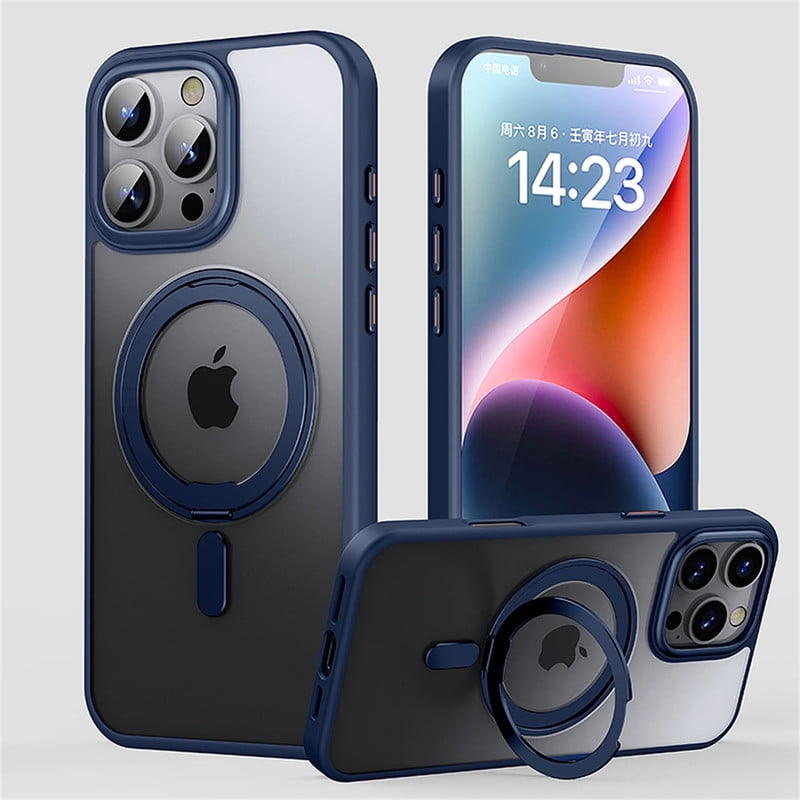 KECHUDA Kickstand Case For iPhone 16 Pro, Built-in 360° Rotate Ring ...