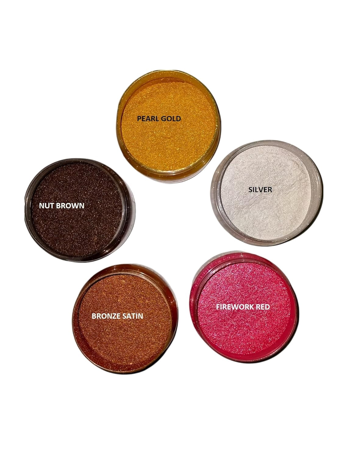 KEDIA MINERALS Pearl Gold Silver Firework RED Bronze Satin and NUT ...