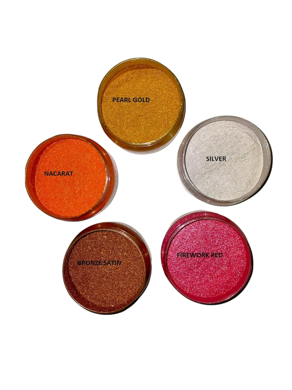 KEDIA MINERALS Pearl Gold Silver Firework RED Bronze Satin and Nacarat ...