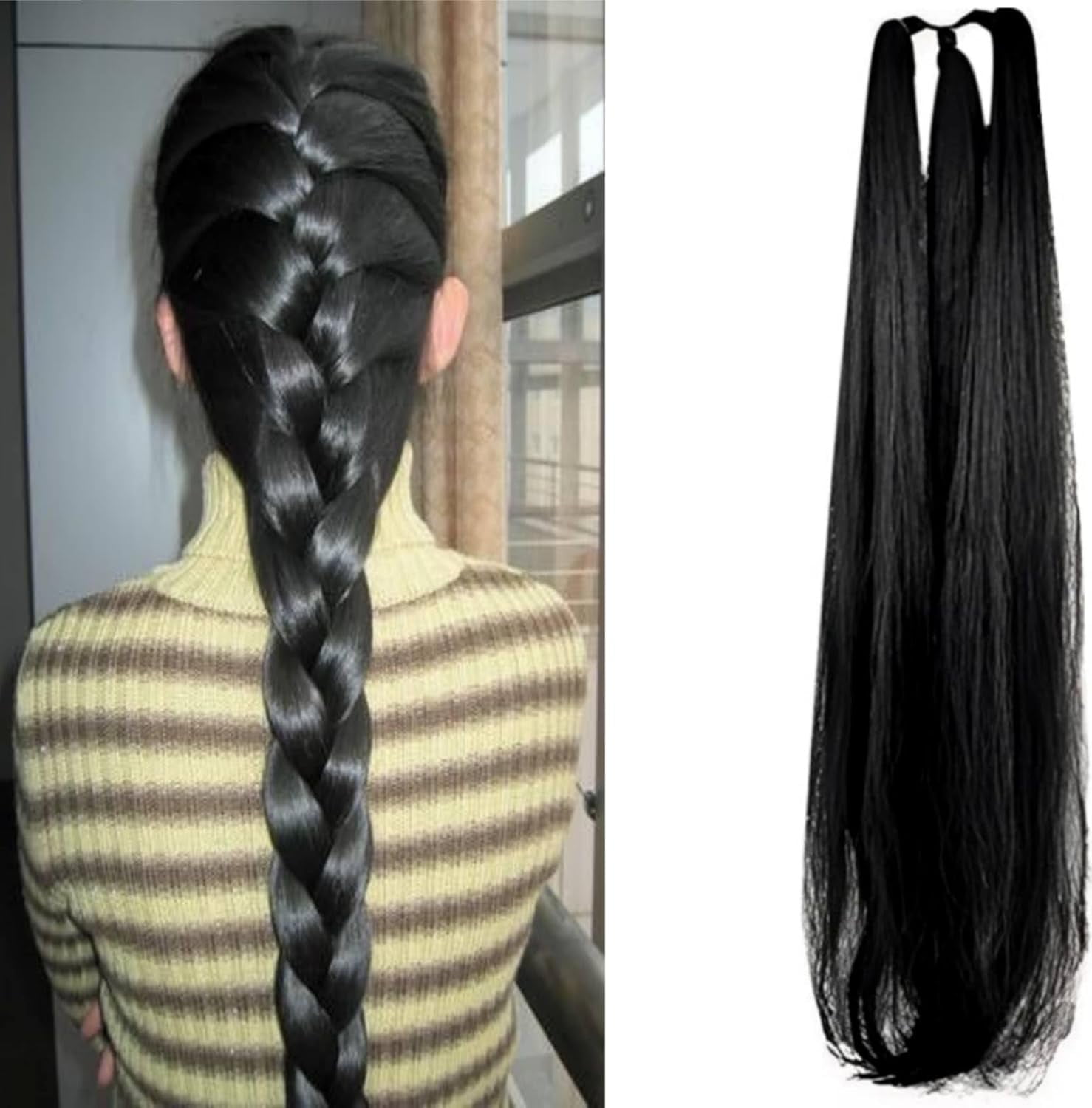 KEDIT long Synthetic Women Hair Choti Extensions 3 layer Artificial Choti Parandi Pack Of 1 ...