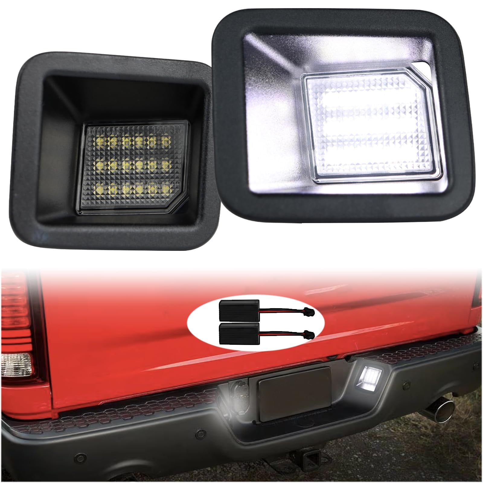 KEEGTBOX Full LED License OIF8 Plate Light Tag Lamp Assembly Compatible ...