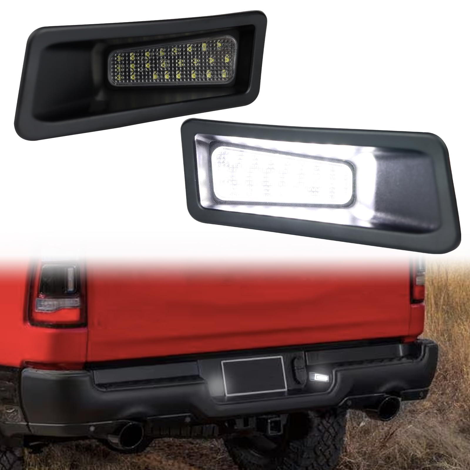 KEEGTBOX Full LED License Plate Light Tag Lamp Assembly Compatible with ...