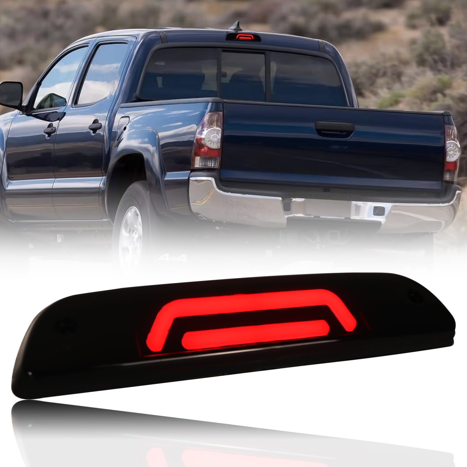 KEEGTBOX Smoke High Mount Stop Lights LED Third Brake Light Assemblies ...