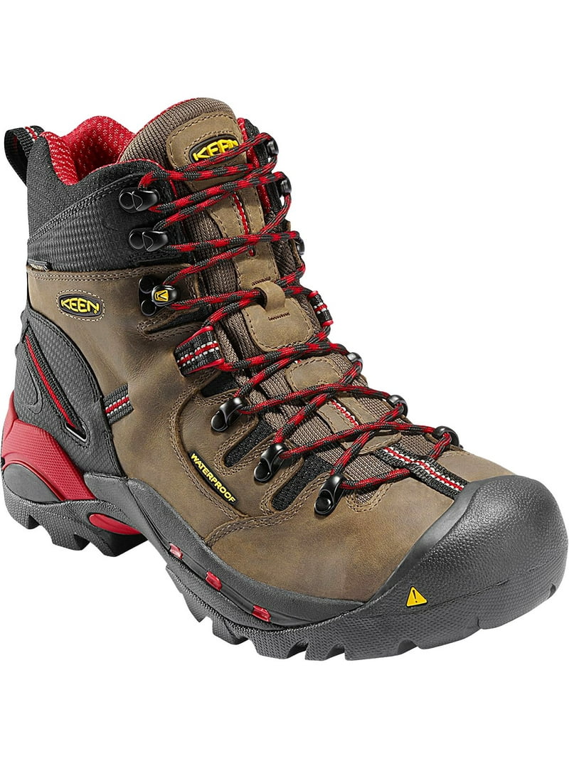 KEEN Utility Waterproof Steel Toe Work Boots, Brown, Lace-Up