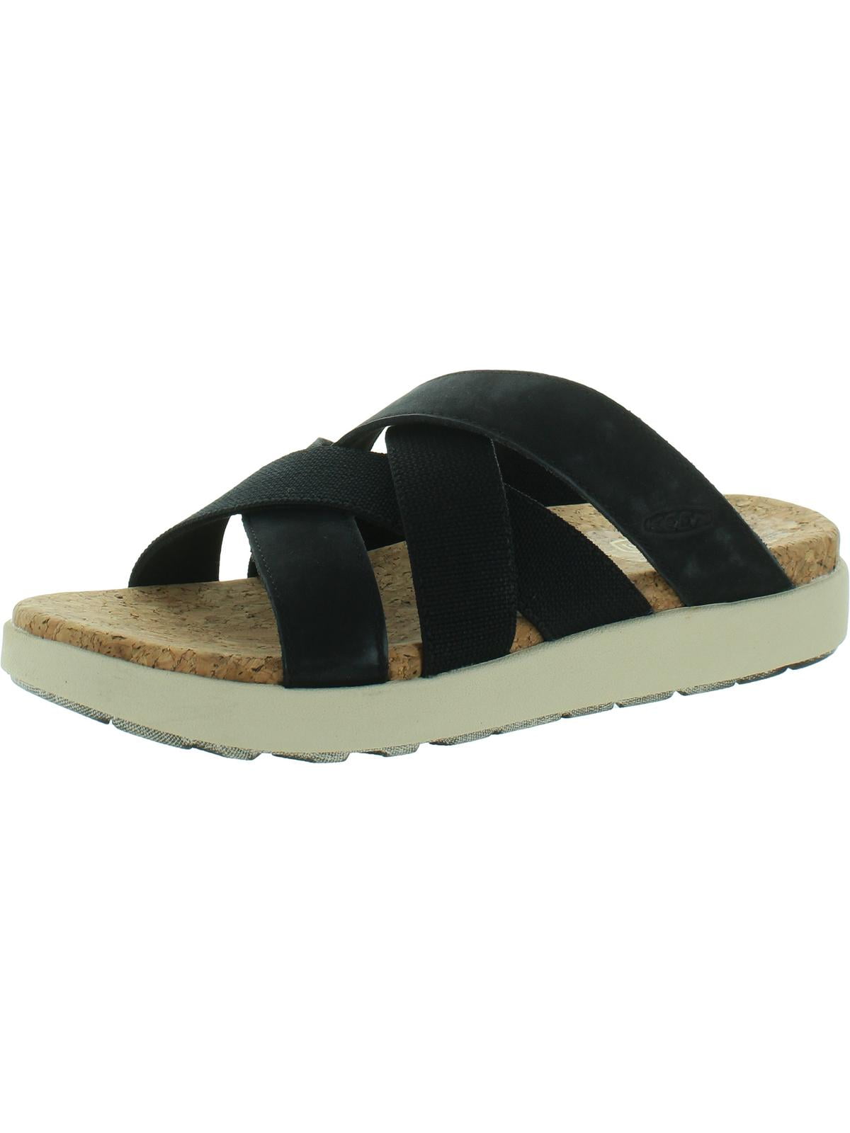 Keen Womens Elle Mixed Slide Leather Open Toed Slide Sandals - Walmart.com