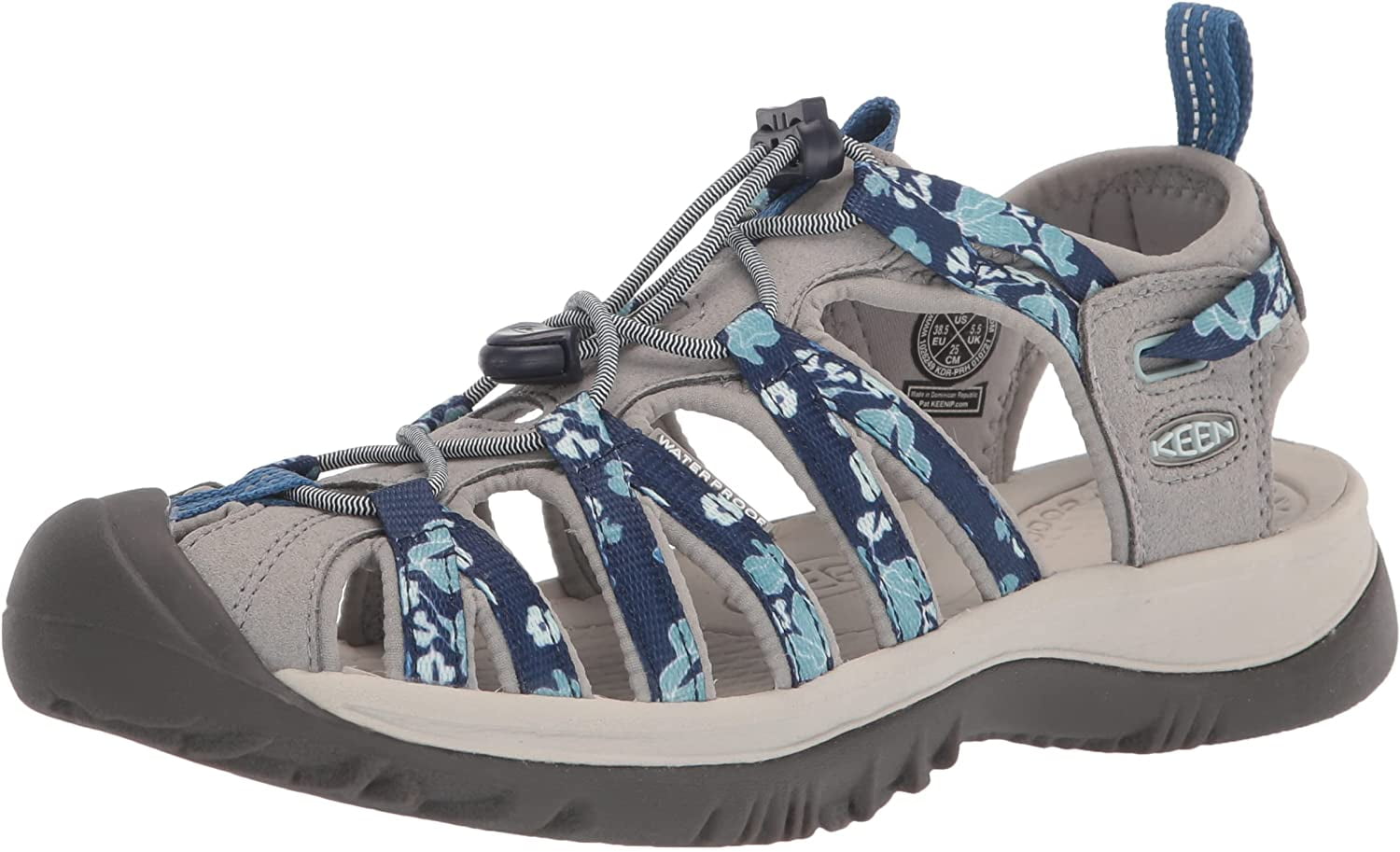 KEEN Womens Whisper Closed Toe Sandal 8 Floral/Vapor - Walmart.com
