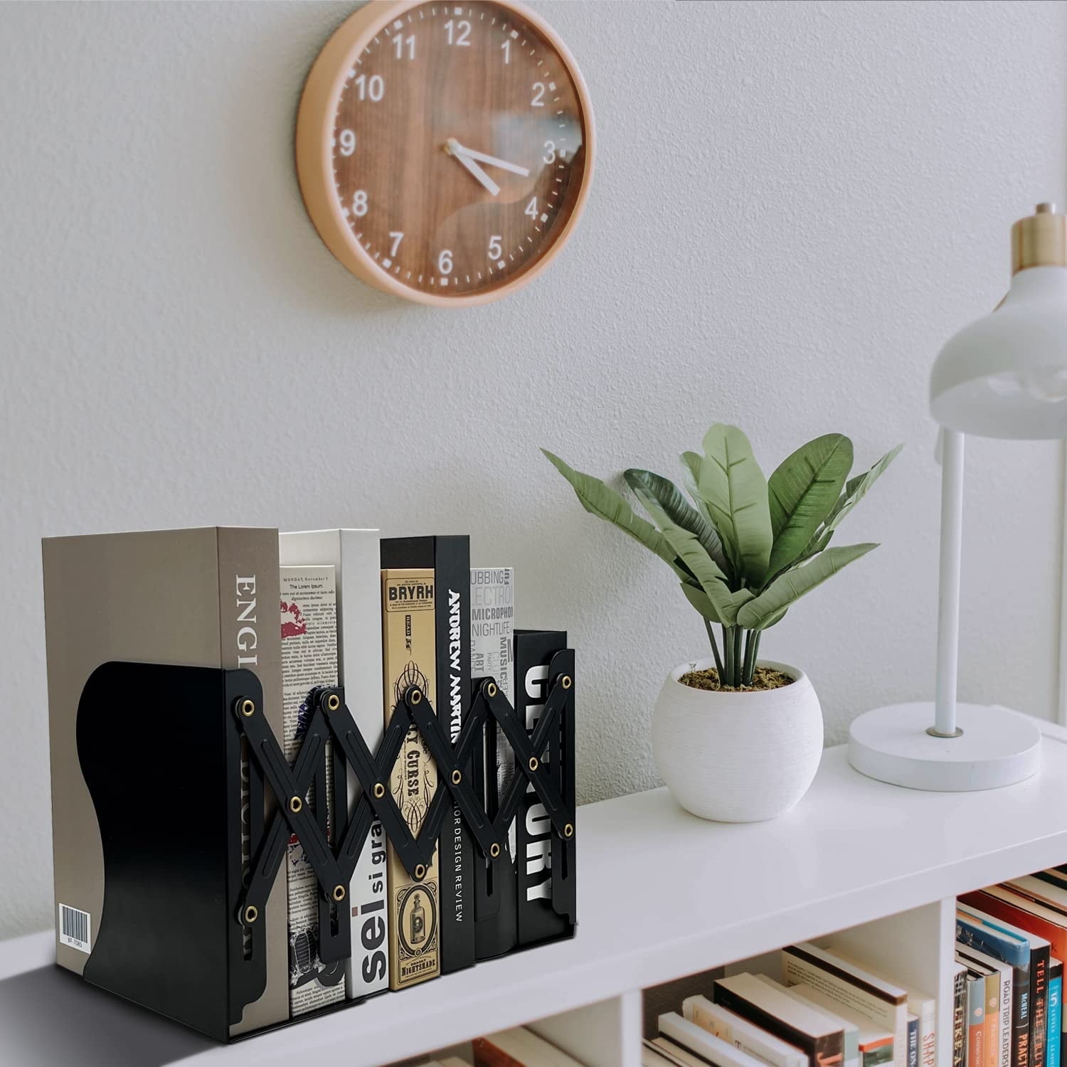 KEENJORIKA Adjustable Metal Bookends for Heavy Books, Space Saving Desk ...